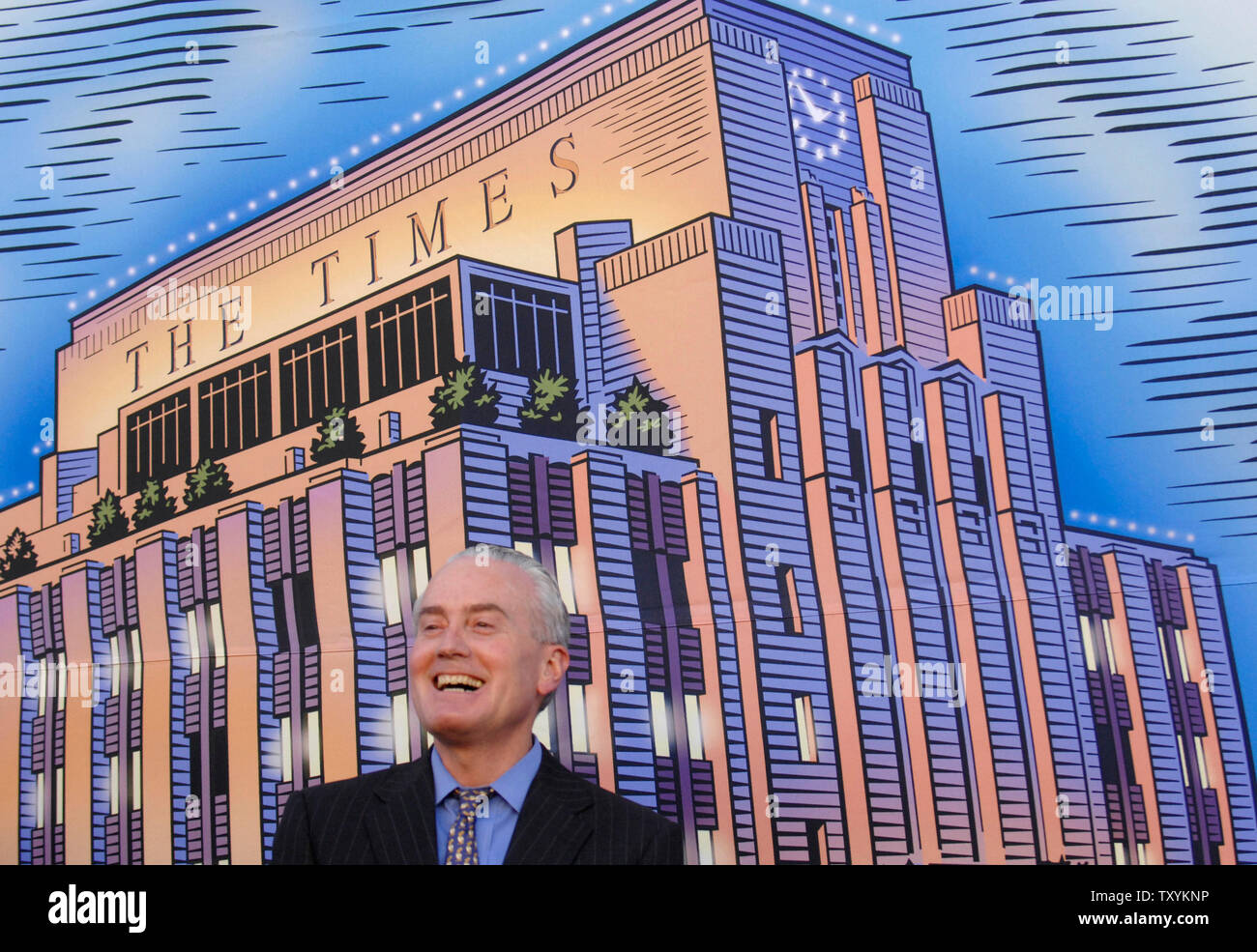 Los Angeles Times publisher David Hiller attends the ceremony as the ...