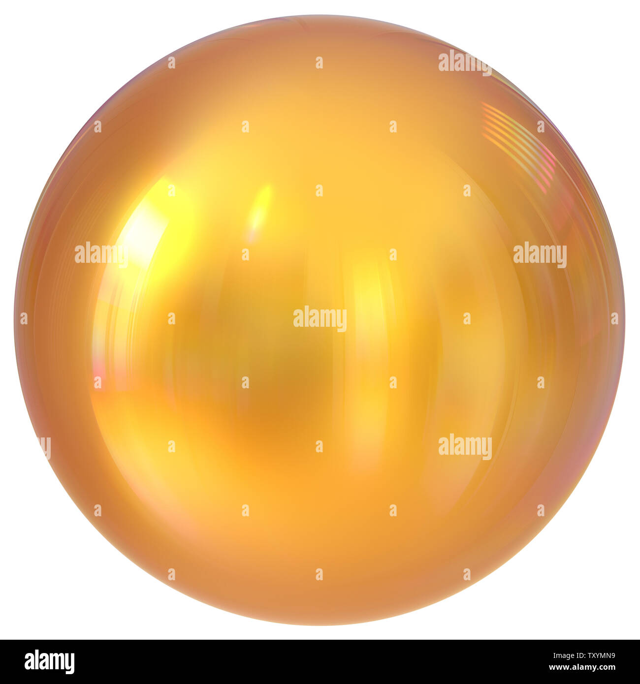 Golden sphere round button ball basic circle geometric shape yellow ...