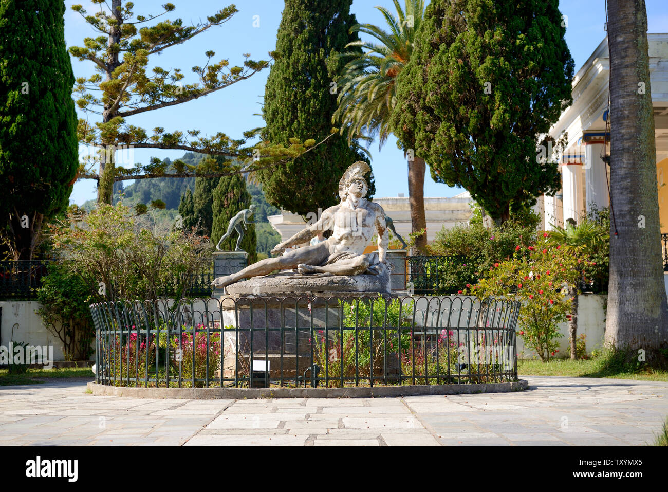 The statue in Achilleion, Corfu island, Greece Stock Photo - Alamy