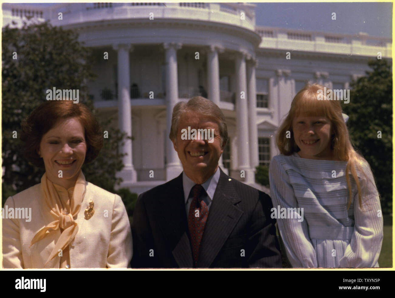 Close up of Rosalynn Carter, Jimmy Carter and Amy Carter Stock Photo ...