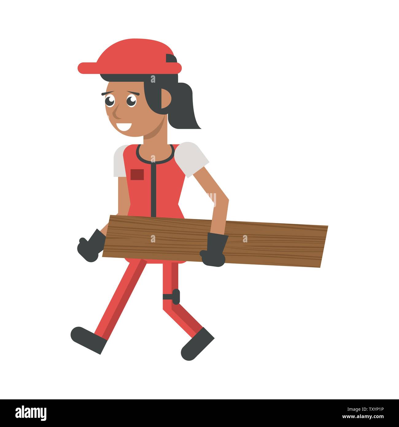 Construction worker smiling cartoon isolated Stock Vector Image & Art ...