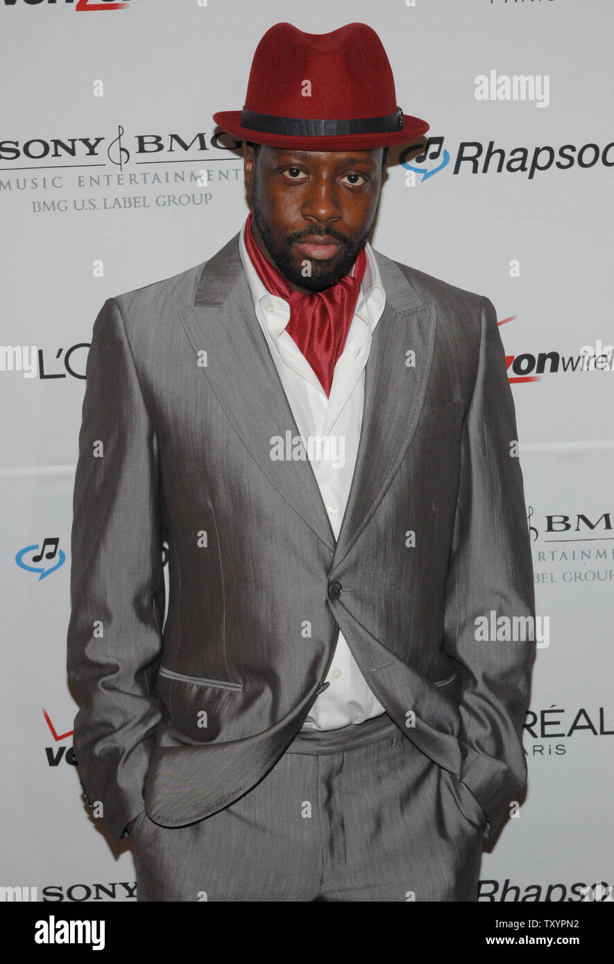 Wyclef Jean arrives for the Clive Davis pre-Grammy party in Beverly ...