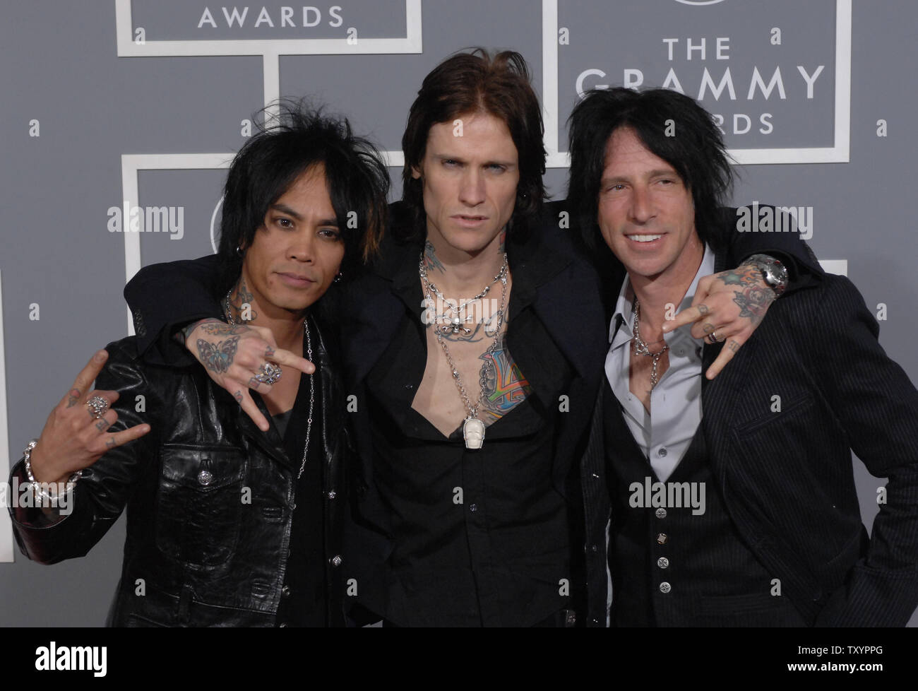Band members of Buckcherry (L-R) Stevie D., Josh Todd and Keith Nelson ...