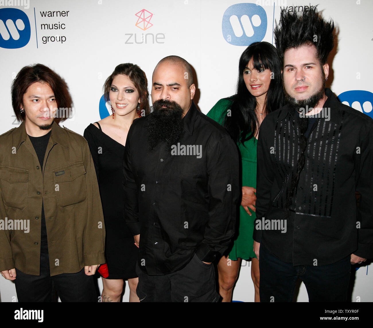 Members of the band "Static-X" arrive for the Warner Music Group's ...