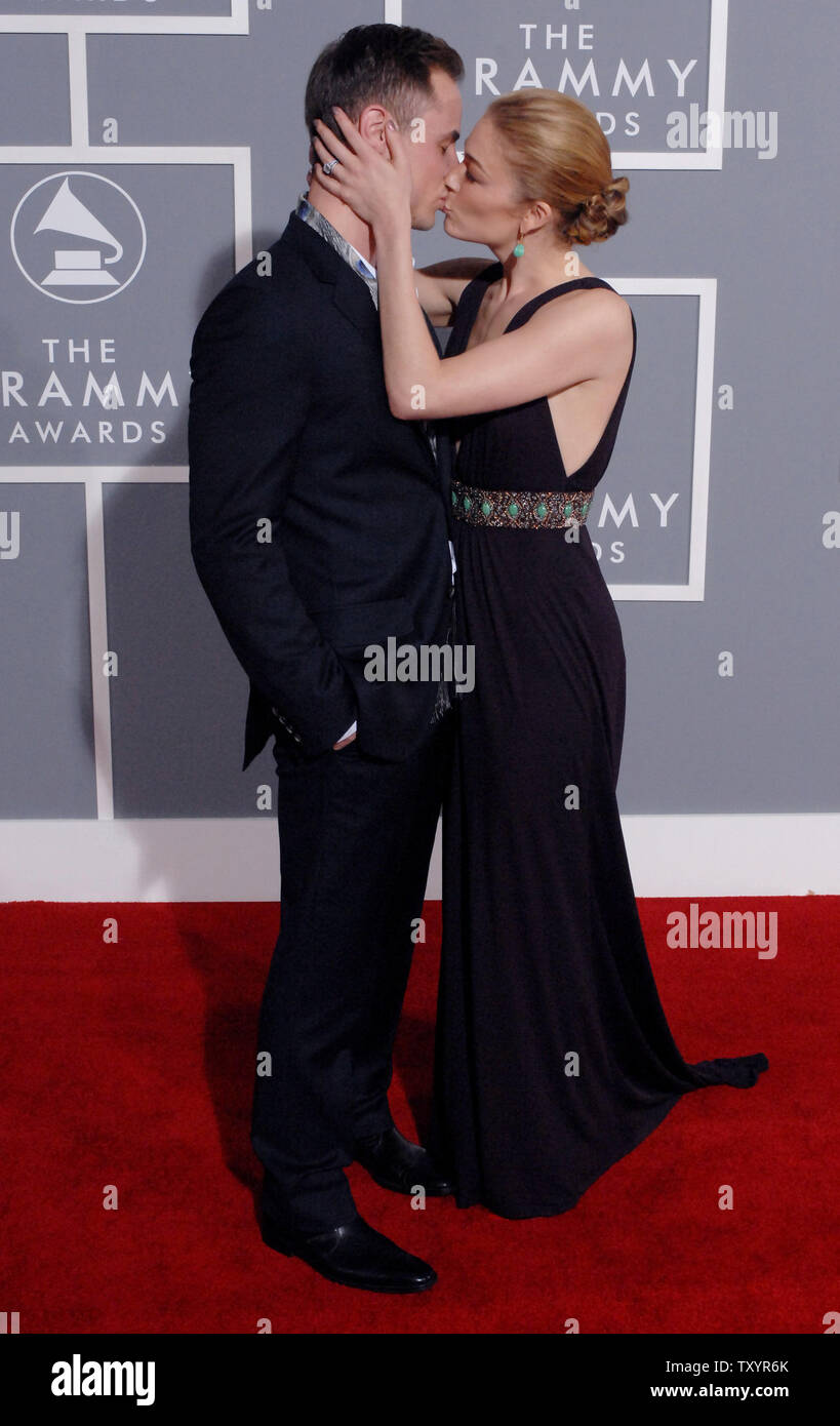 LeAnn Rimes and her husband Dean Sheremet arrive at the 49th annual Grammy Awards in Los Angeles ...