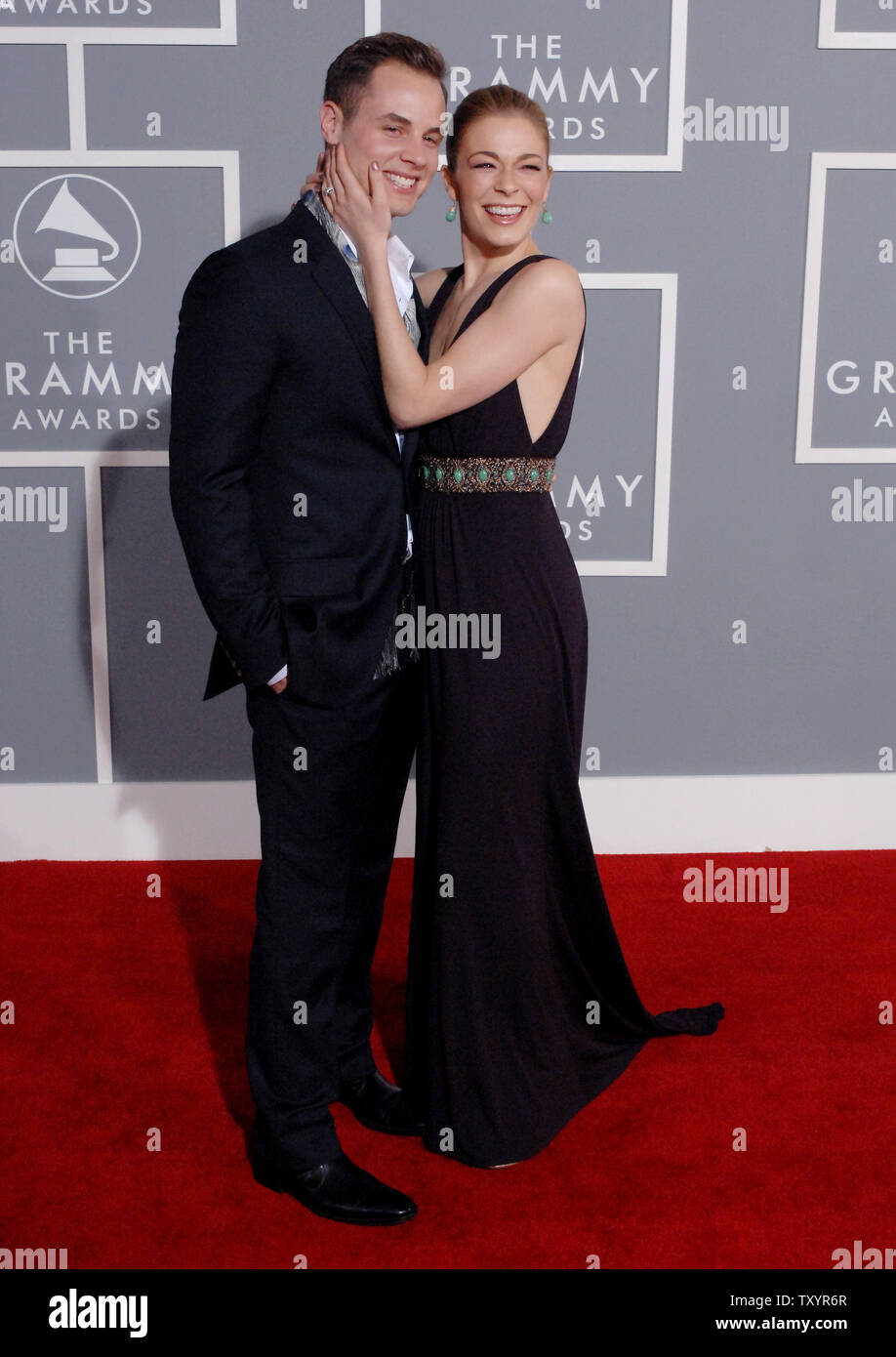 LeAnn Rimes and her husband Dean Sheremet arrive at the 49th annual Grammy Awards in Los Angeles ...