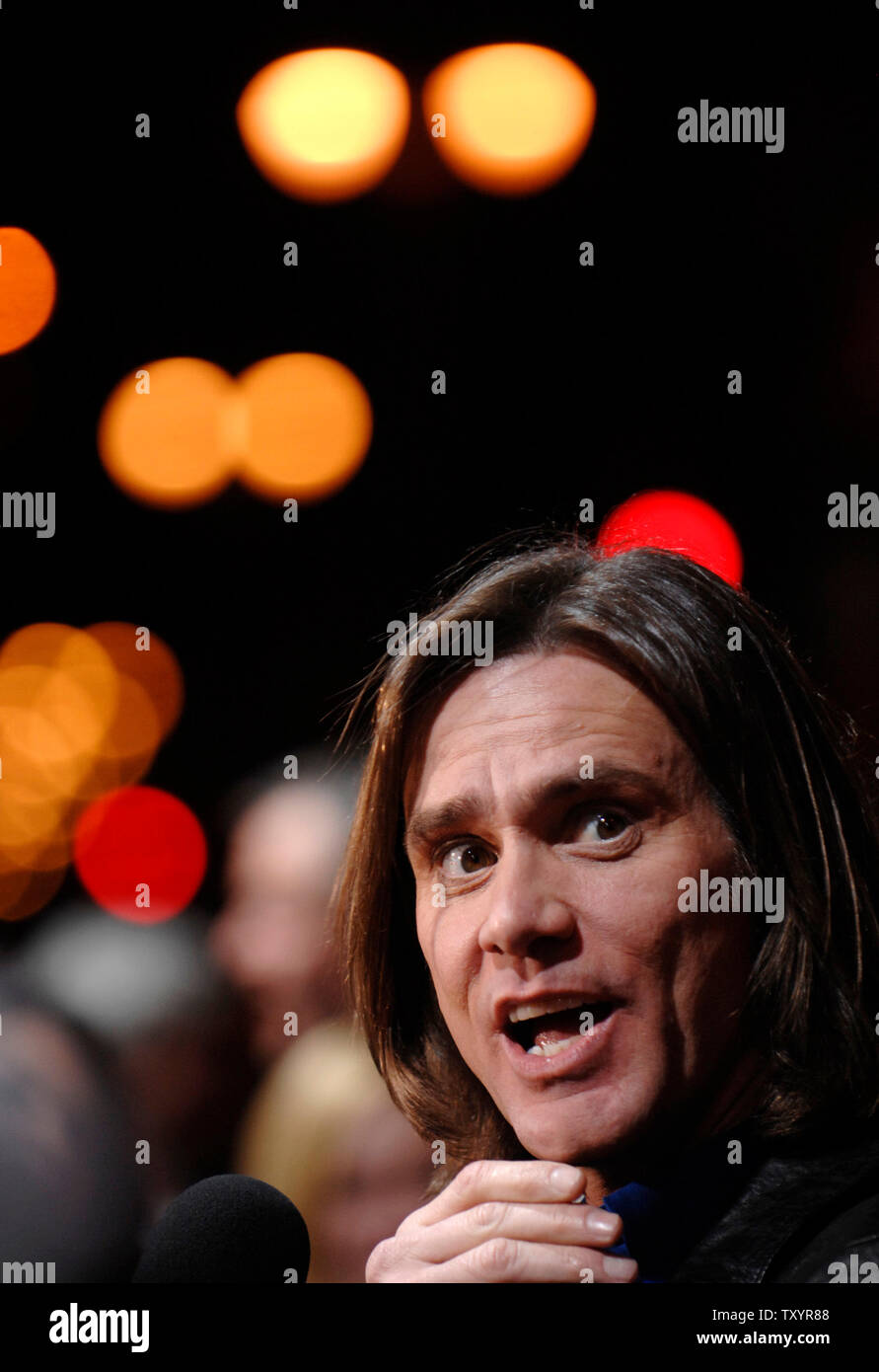 Cast member Jim Carrey attends the premiere of "The Number 23" held at ...