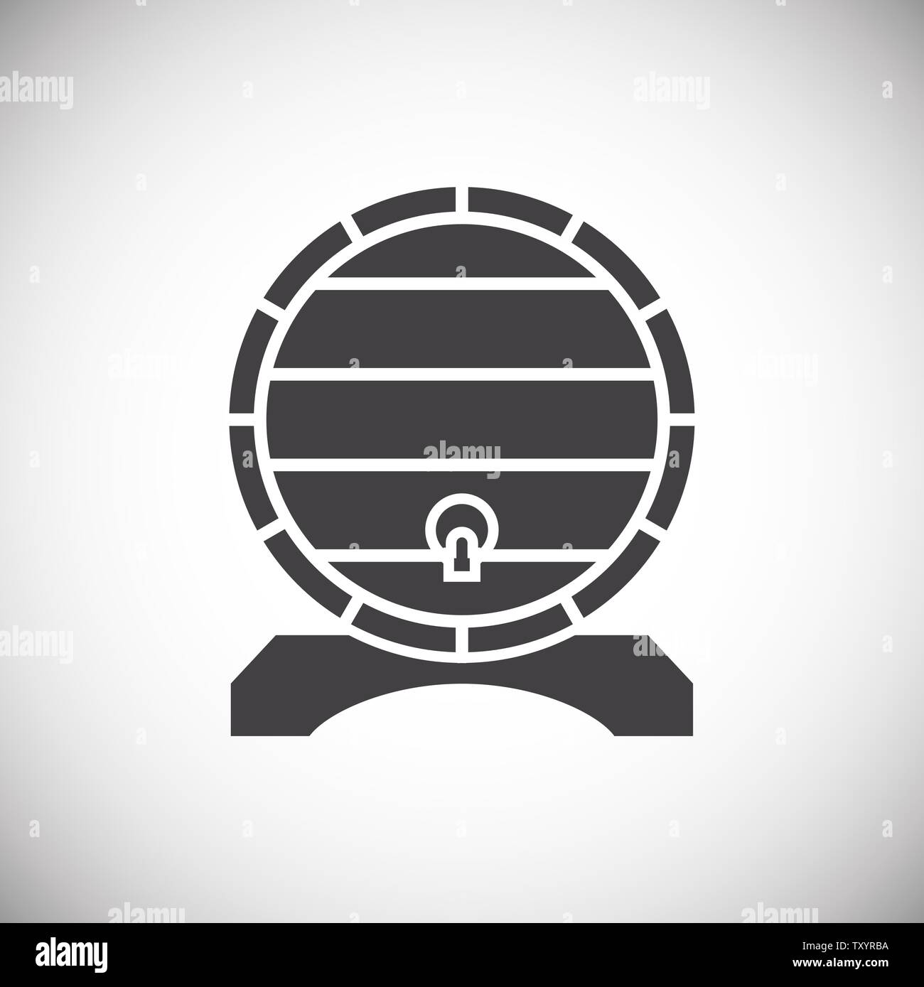 Barrel icon on background for graphic and web design. Simple ...