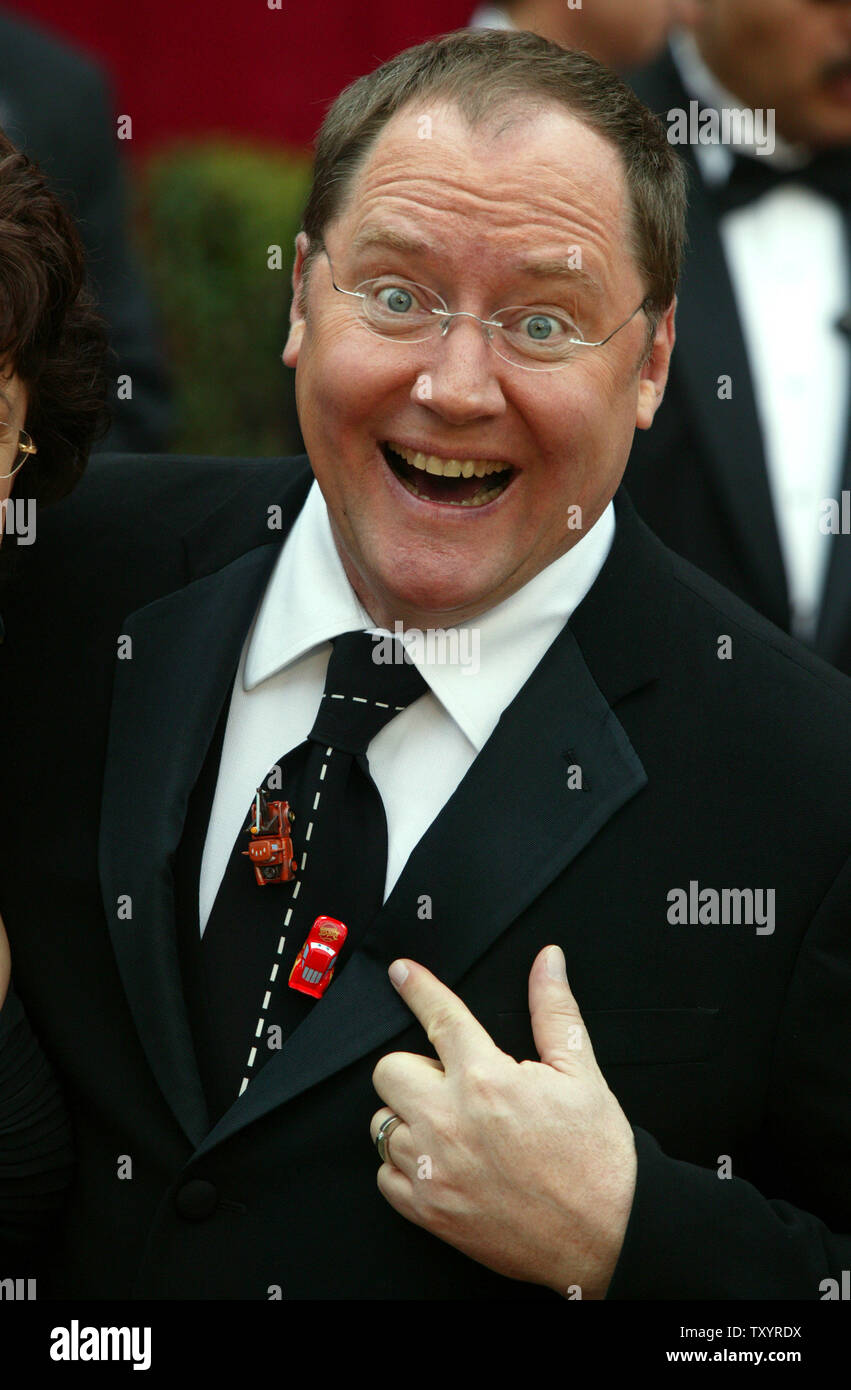 Director John Lasseter, who's movie "Cars" is up for an Oscar, arrives ...