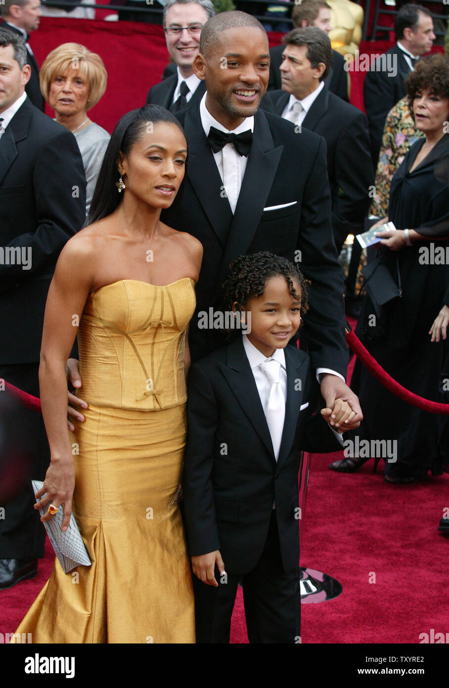 Actor Will Smith, his wife Jada Pinkett Smith and their son Jaden ...