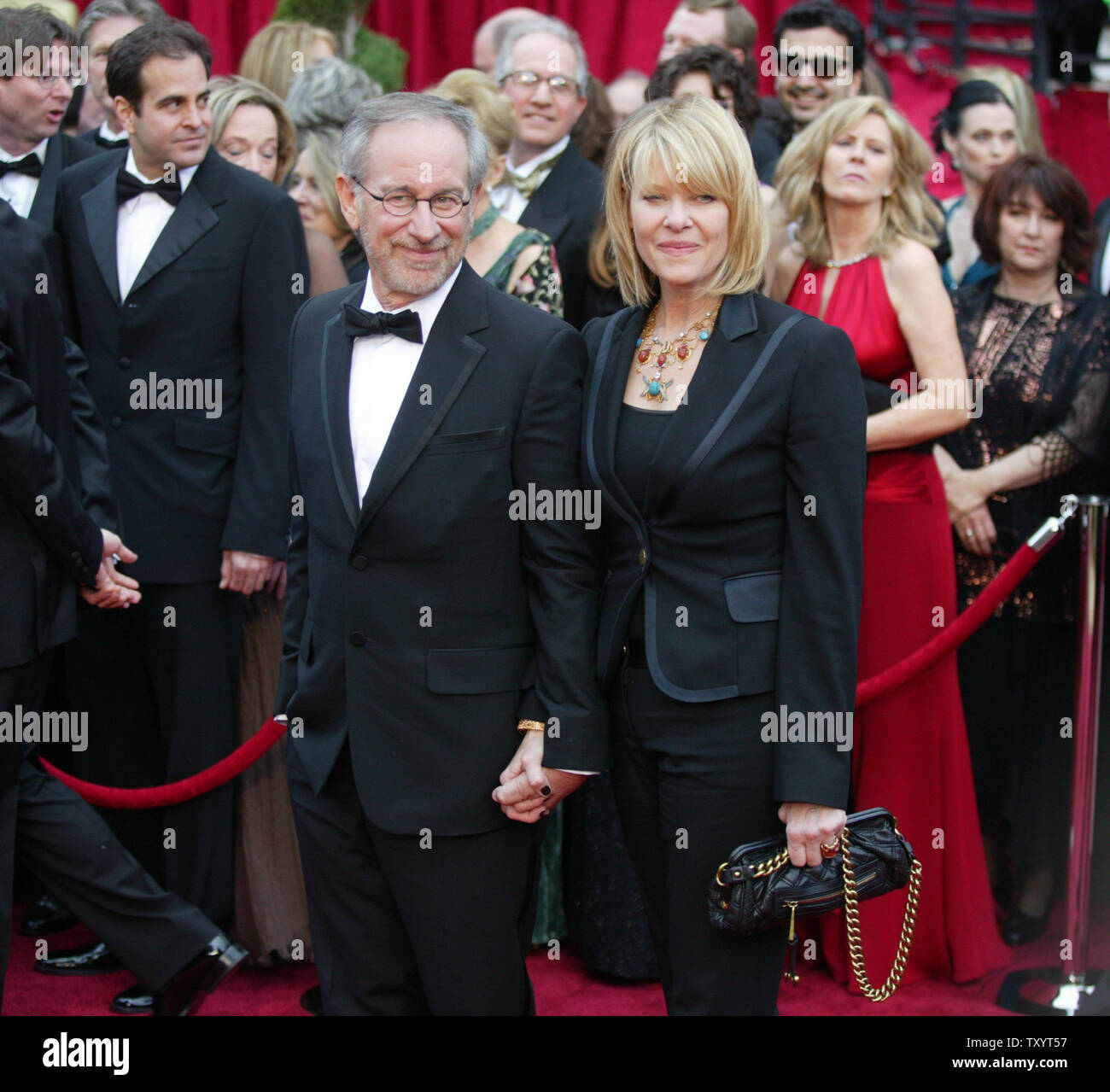 Director Steven Spielberg and his wife Kate Capshaw arrive at the 79th ...