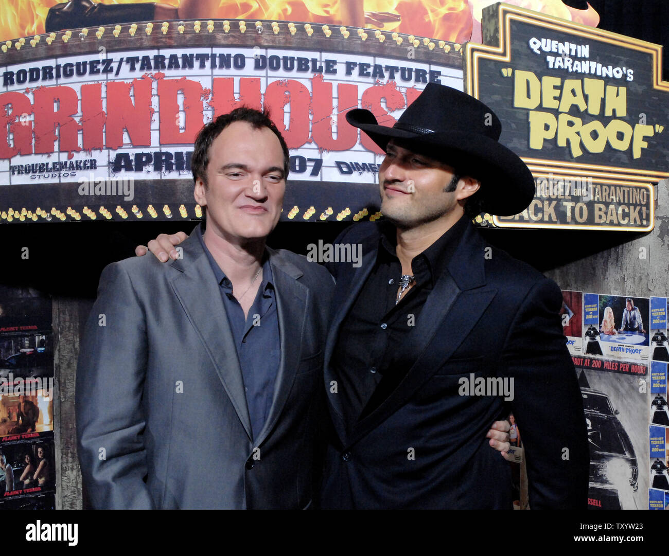 Directors Quentin Tarantino (L) and Robert Rodriguez arrive for the ...