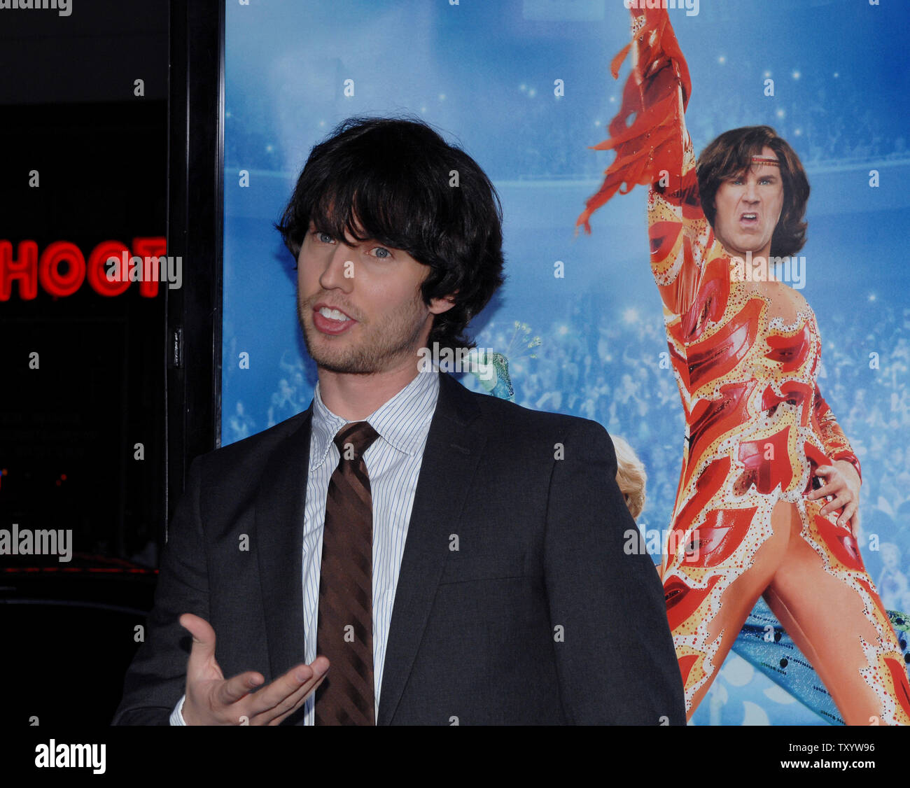 Jon Heder, a cast member in the motion picture sports comedy "Blades of ...