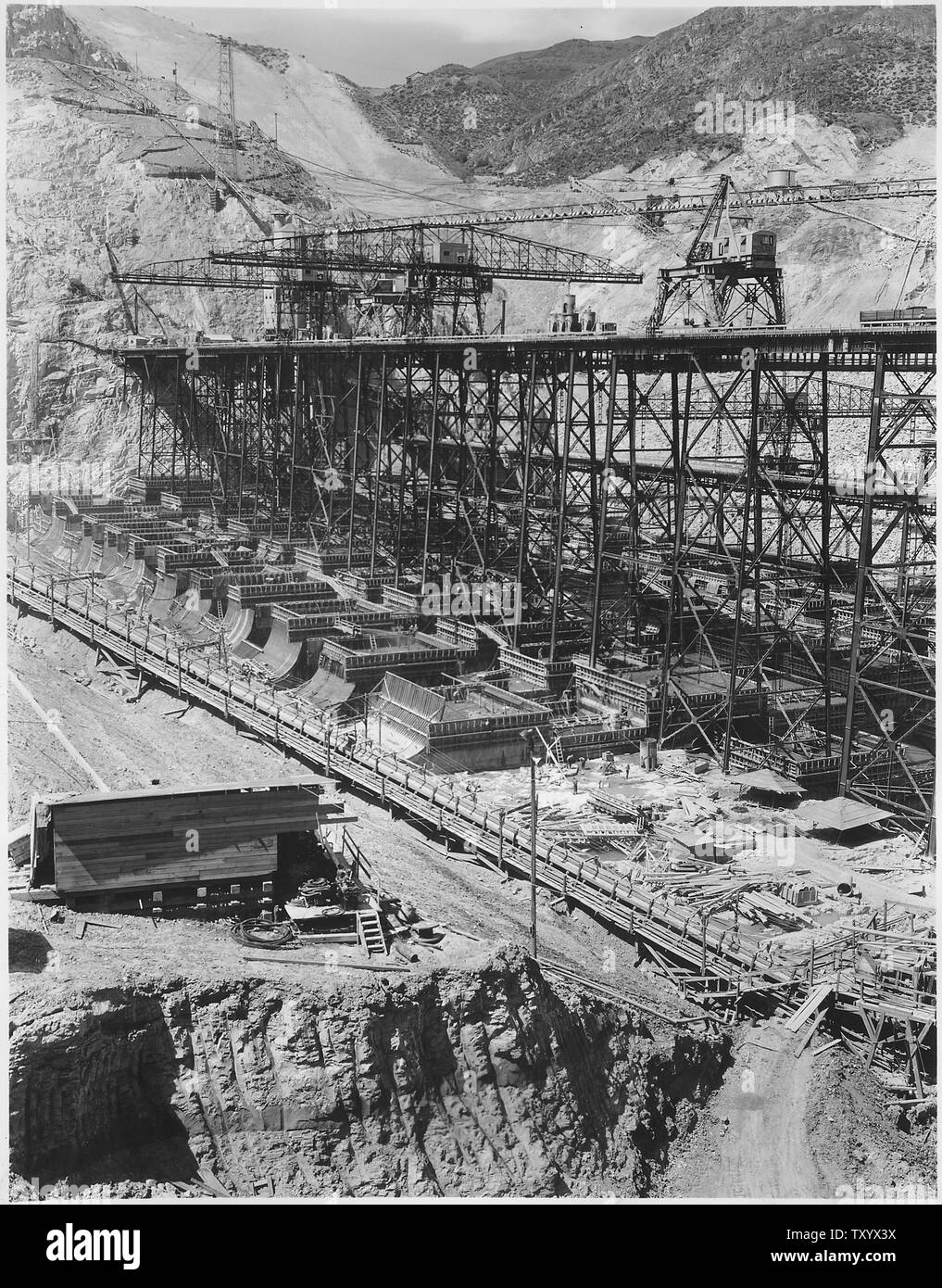 Concrete blocks on the west side showing the curved fillet along the ...