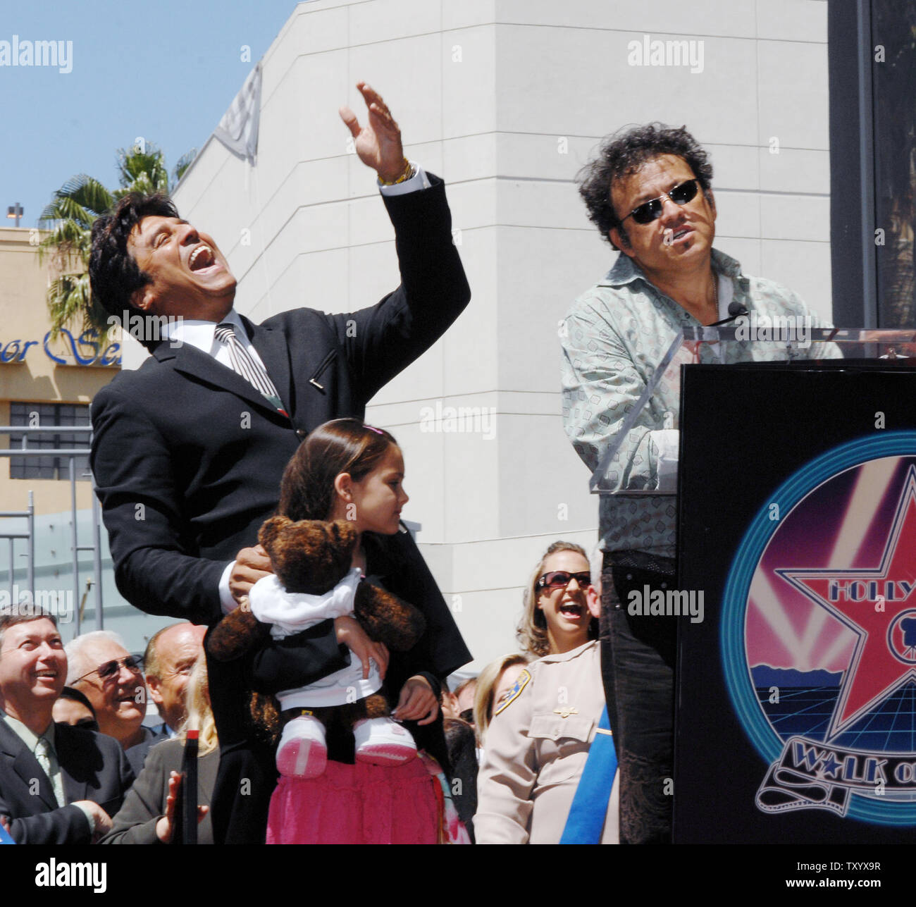 Actor Erik Estrada (L), best known for his role as Officer Frank "Ponch ...