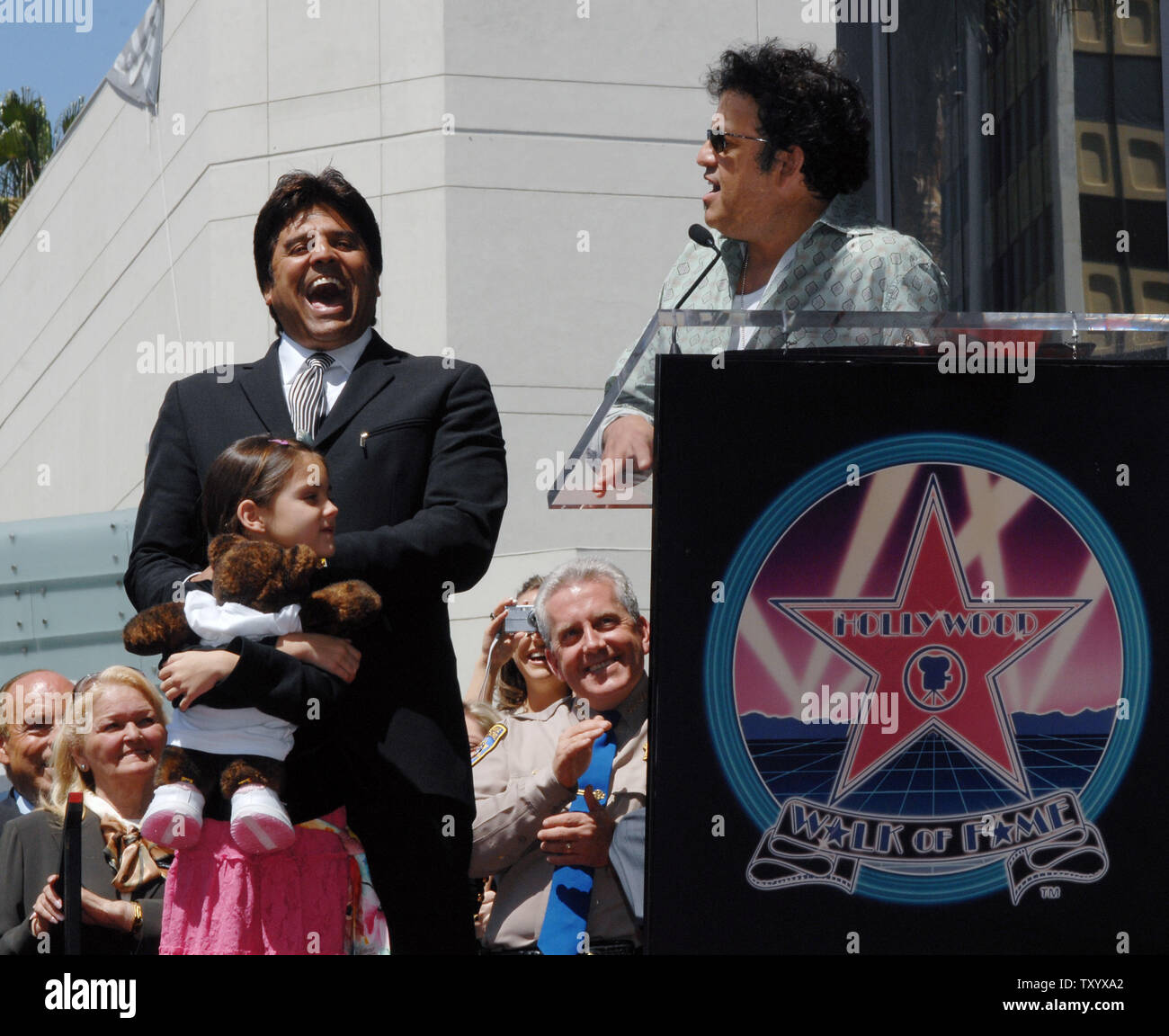 Actor Erik Estrada (L), best known for his role as Officer Frank "Ponch ...