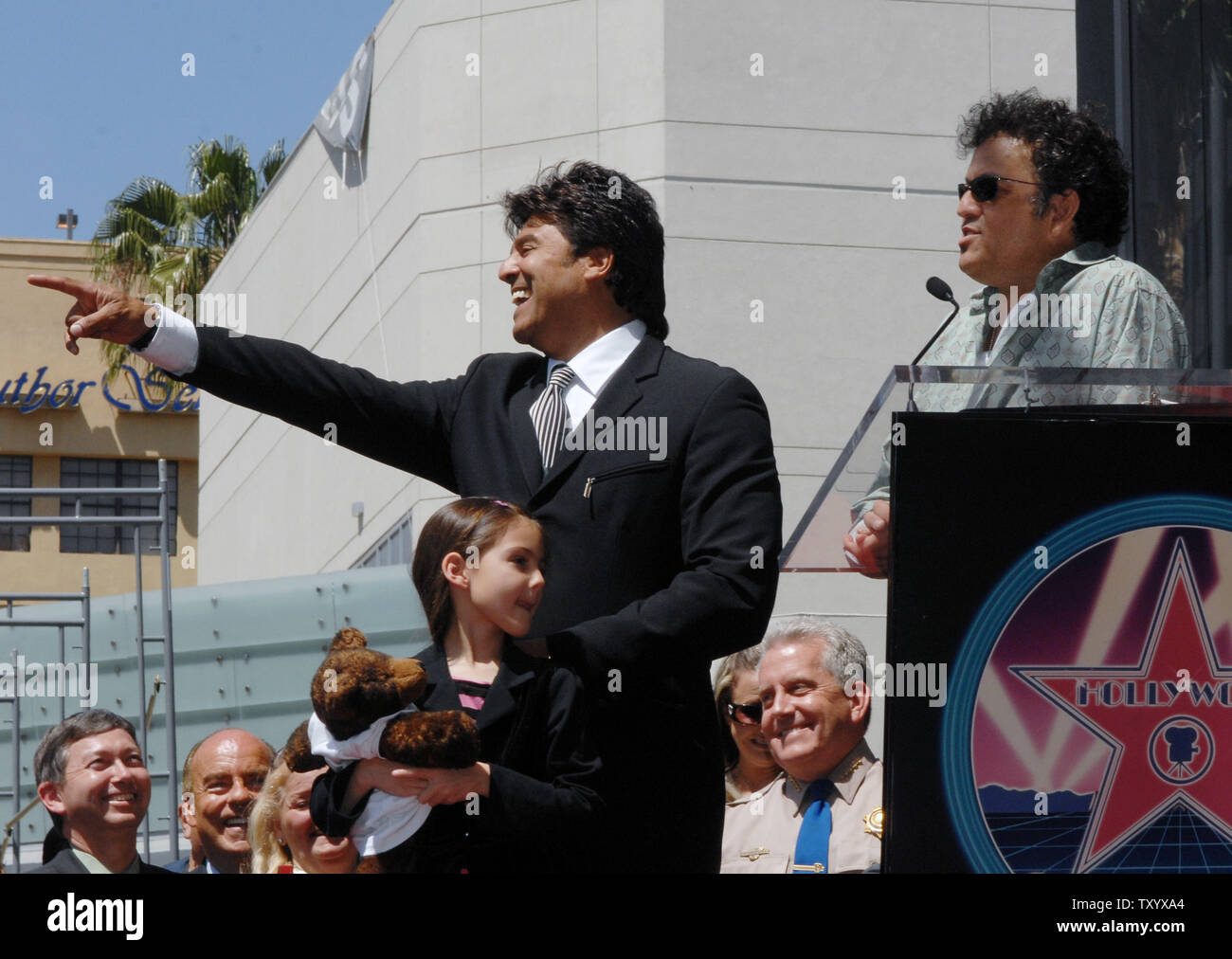 Actor Erik Estrada (L), best known for his role as Officer Frank "Ponch ...