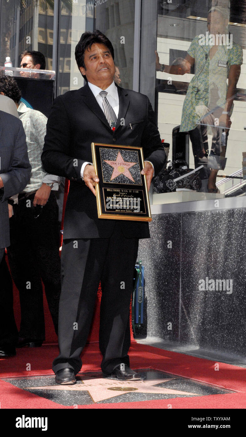 Actor Erik Estrada, best known for his role as Officer Frank "Ponch" Poncherello in the 1977 ...