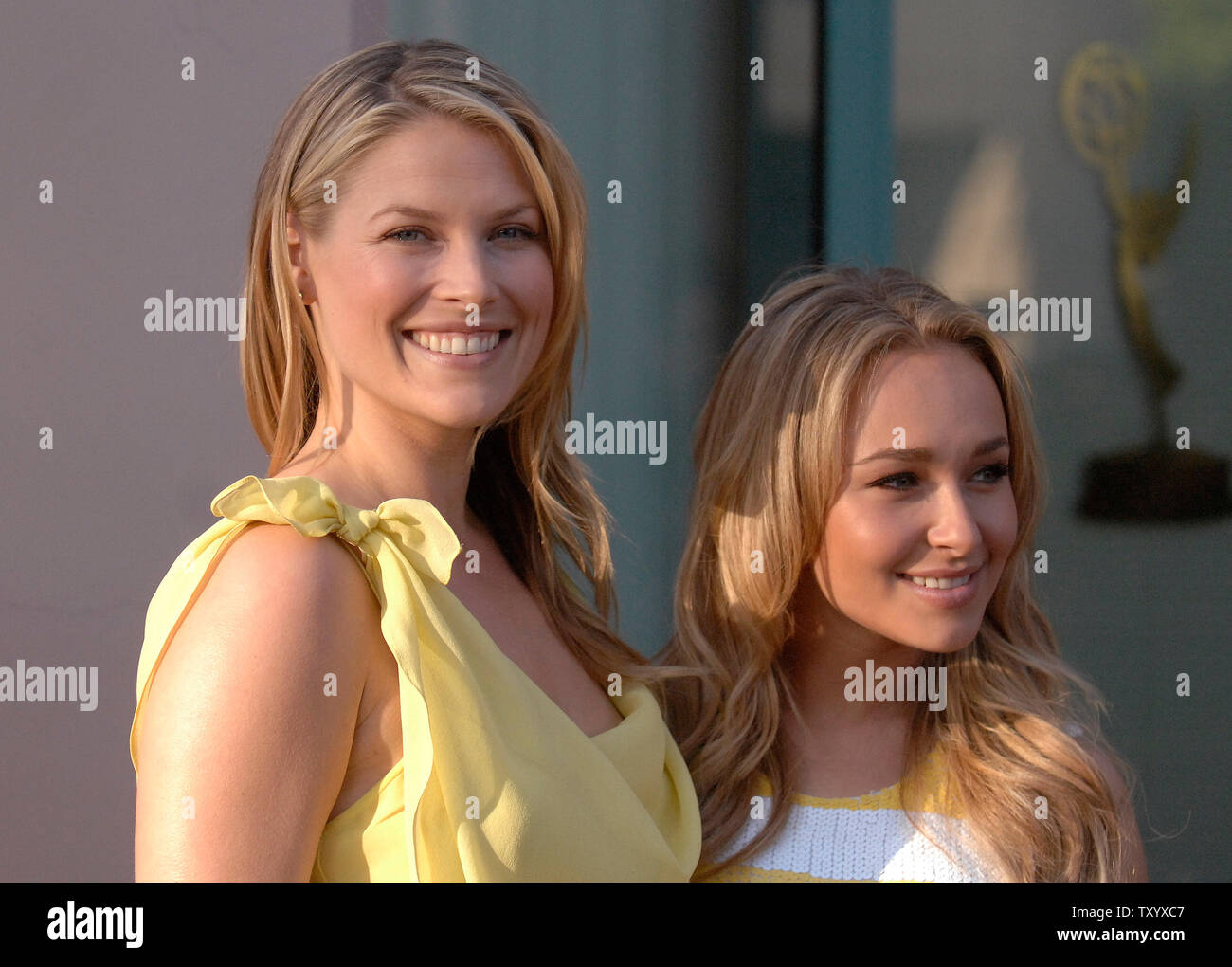 Cast members Ali Larter (L) and Hayden Panatierre (R) attend An Evening ...