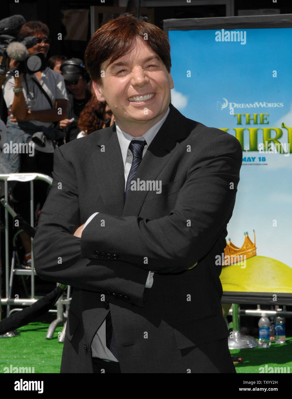 Actor Mike Myers, the voice of Shrek in the animated motion picture ...