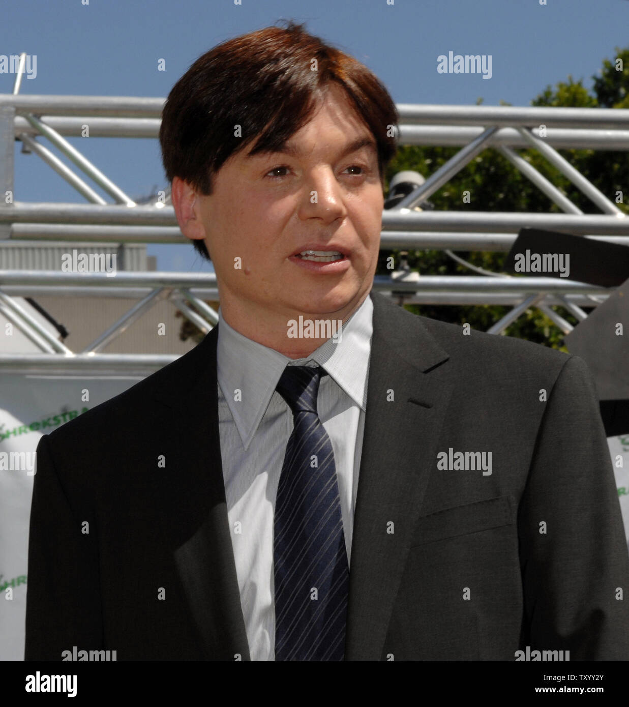 Actor Mike Myers, the voice of Shrek in the animated motion picture ...