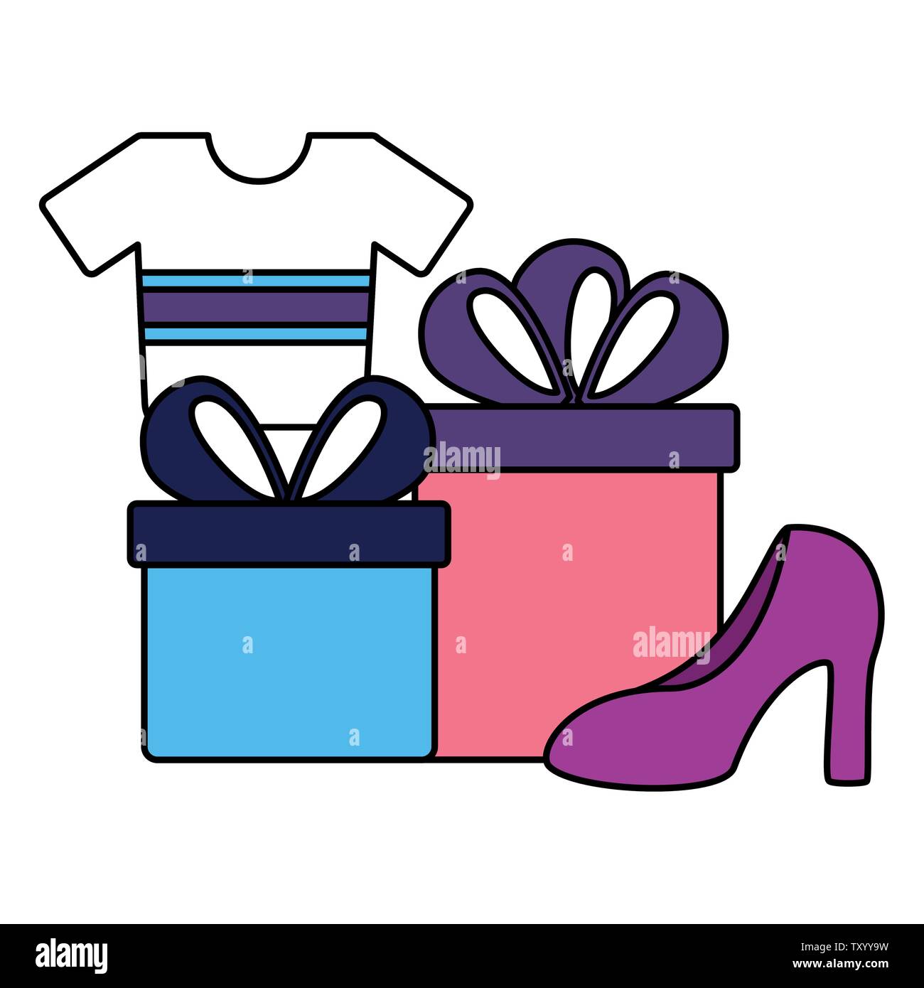 Shoe shopping credit card Stock Vector Images - Alamy
