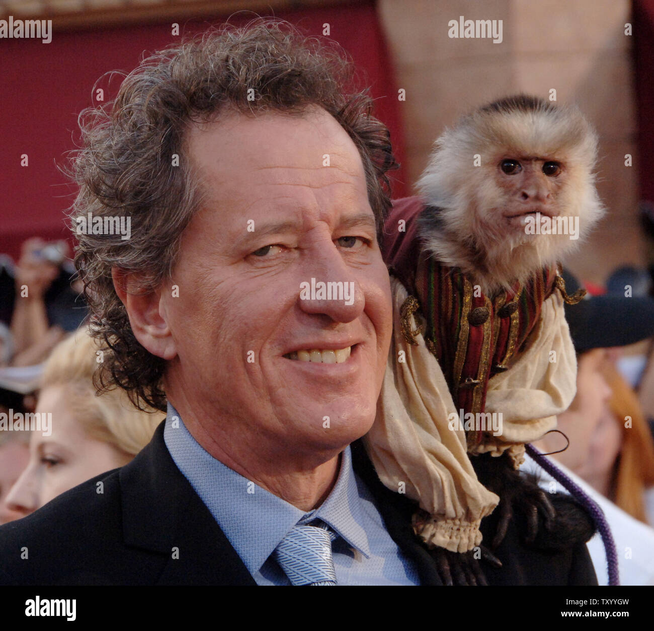 Cast member Geoffrey Rush arrives for the premiere of "Pirates of the ...