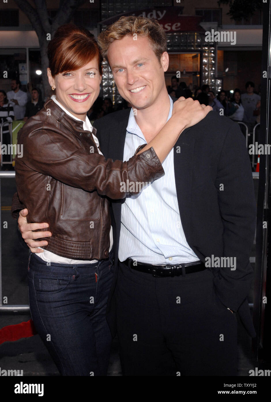 Actress Kate Walsh and her fiance Alex Young arrive as guests at the ...