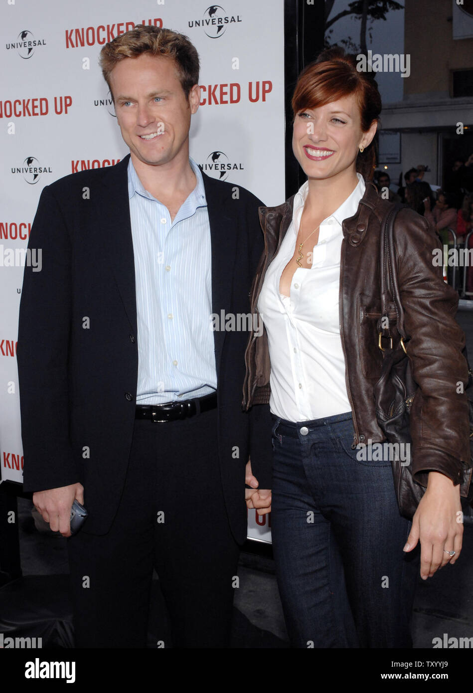 Actress Kate Walsh and her fiance Alex Young arrive as guests at the ...