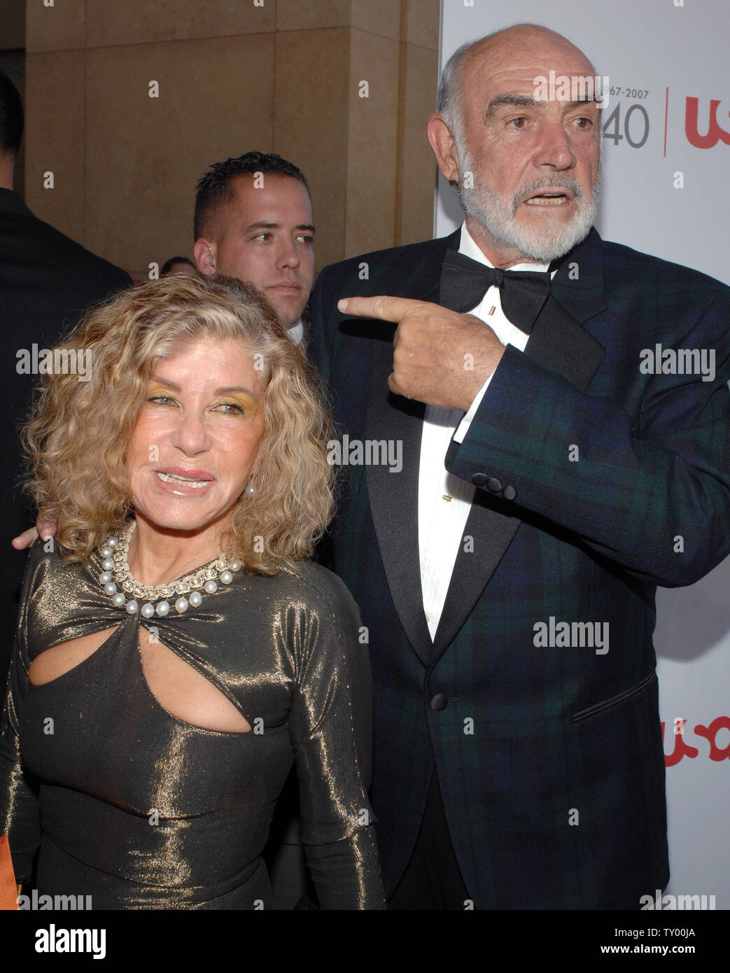 Actor Sean Connery and his wife Micheline arrive at the taping of the ...