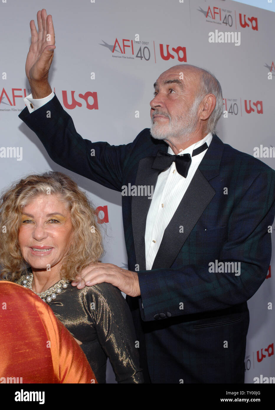 Actor Sean Connery and his wife Micheline arrive at the taping of the ...