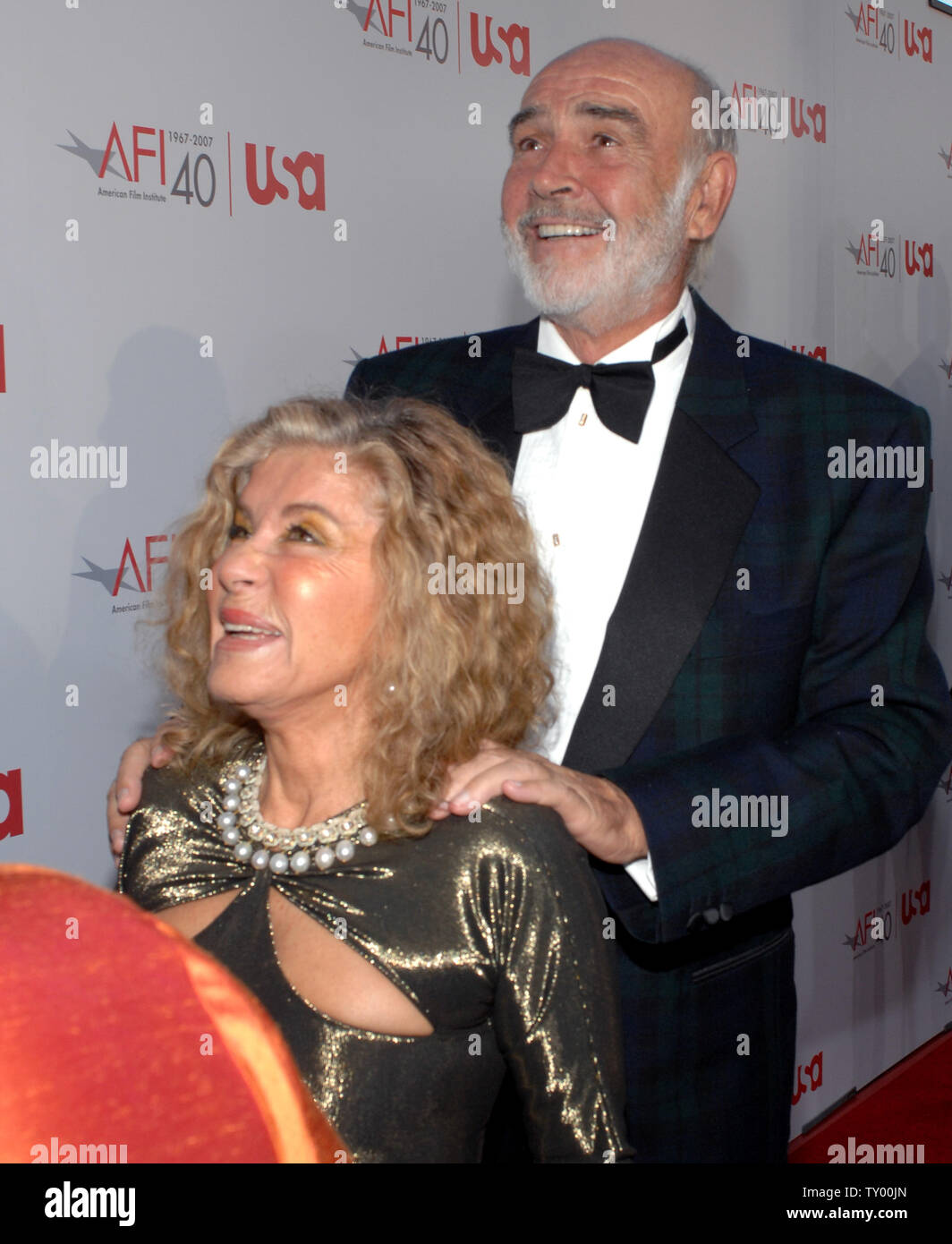 Actor Sean Connery and his wife Micheline arrive at the taping of the ...