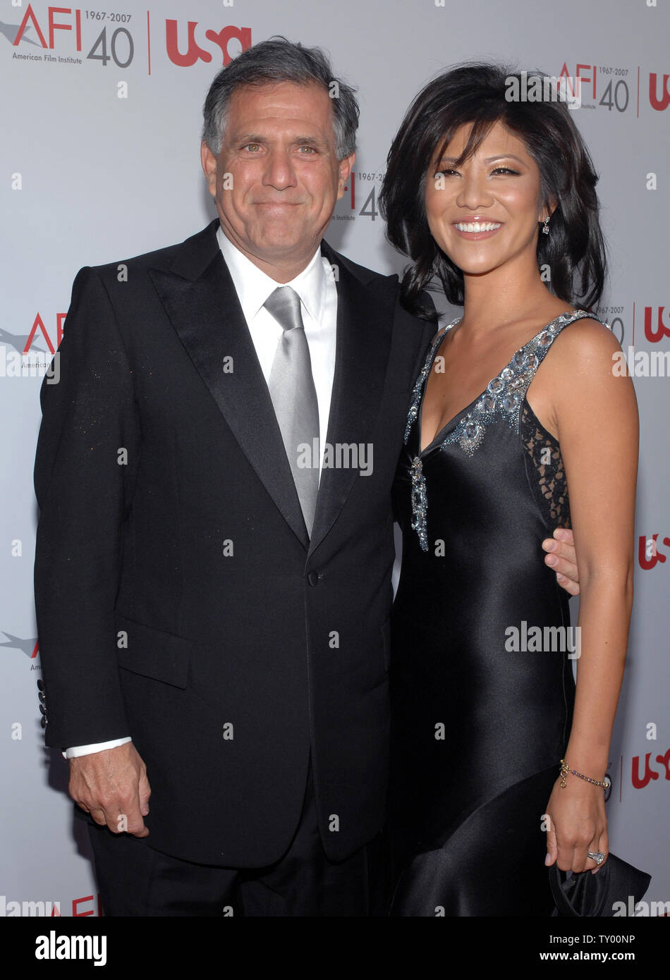 Les Moonves and his wife Julie Chen arrive at the taping of the ...
