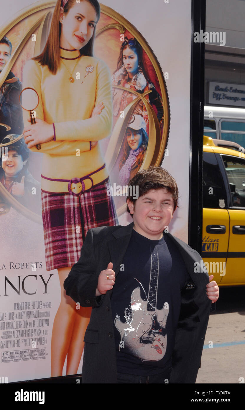 Actor Josh Flitter, a cast member in the motion picture adventure crime ...