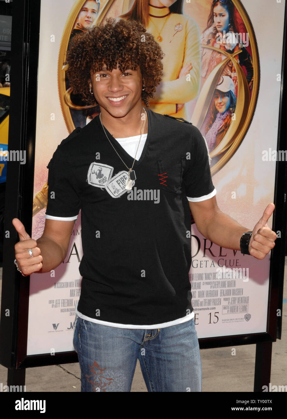 Actor Corbin Bleu arrives as a guest for the motion picture adventure ...