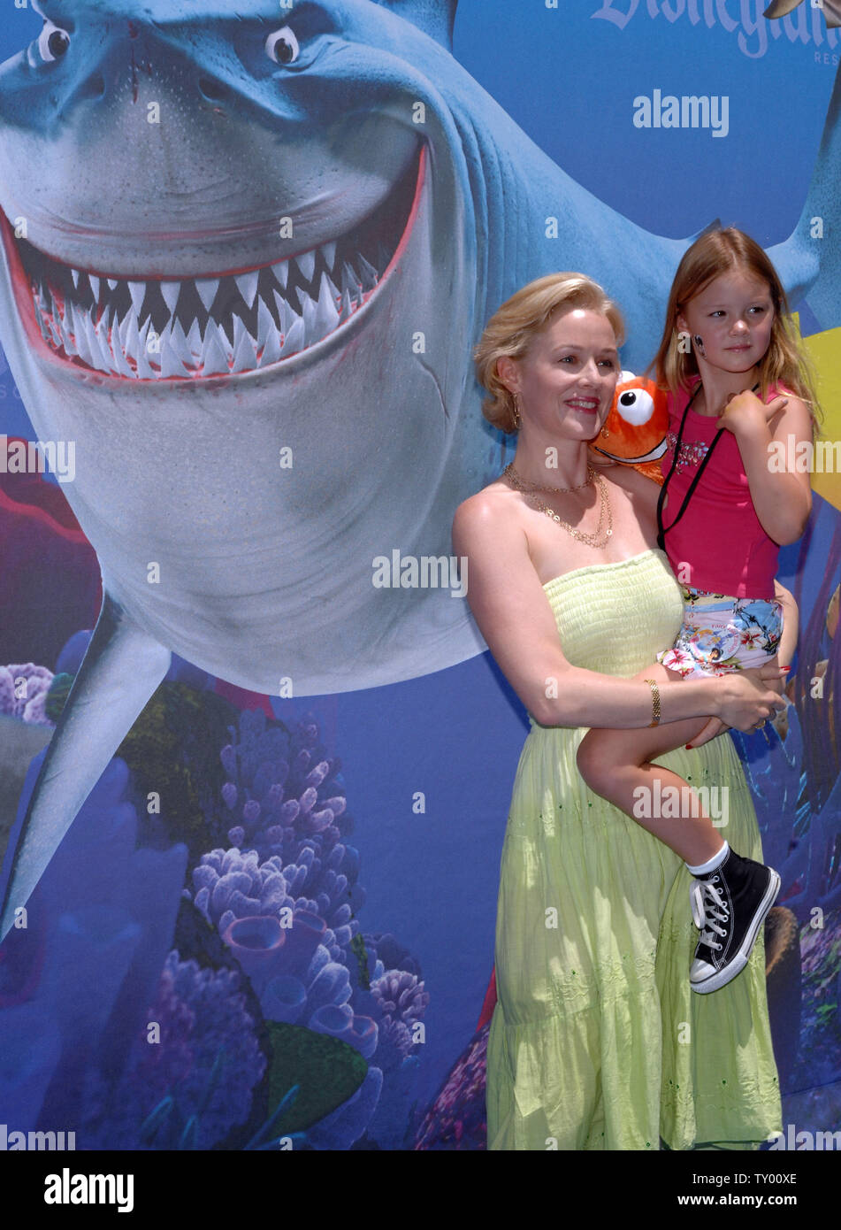 Actress Penelope Ann Miller arrives with her daughter Eloisa May for the celebrity preview of ...