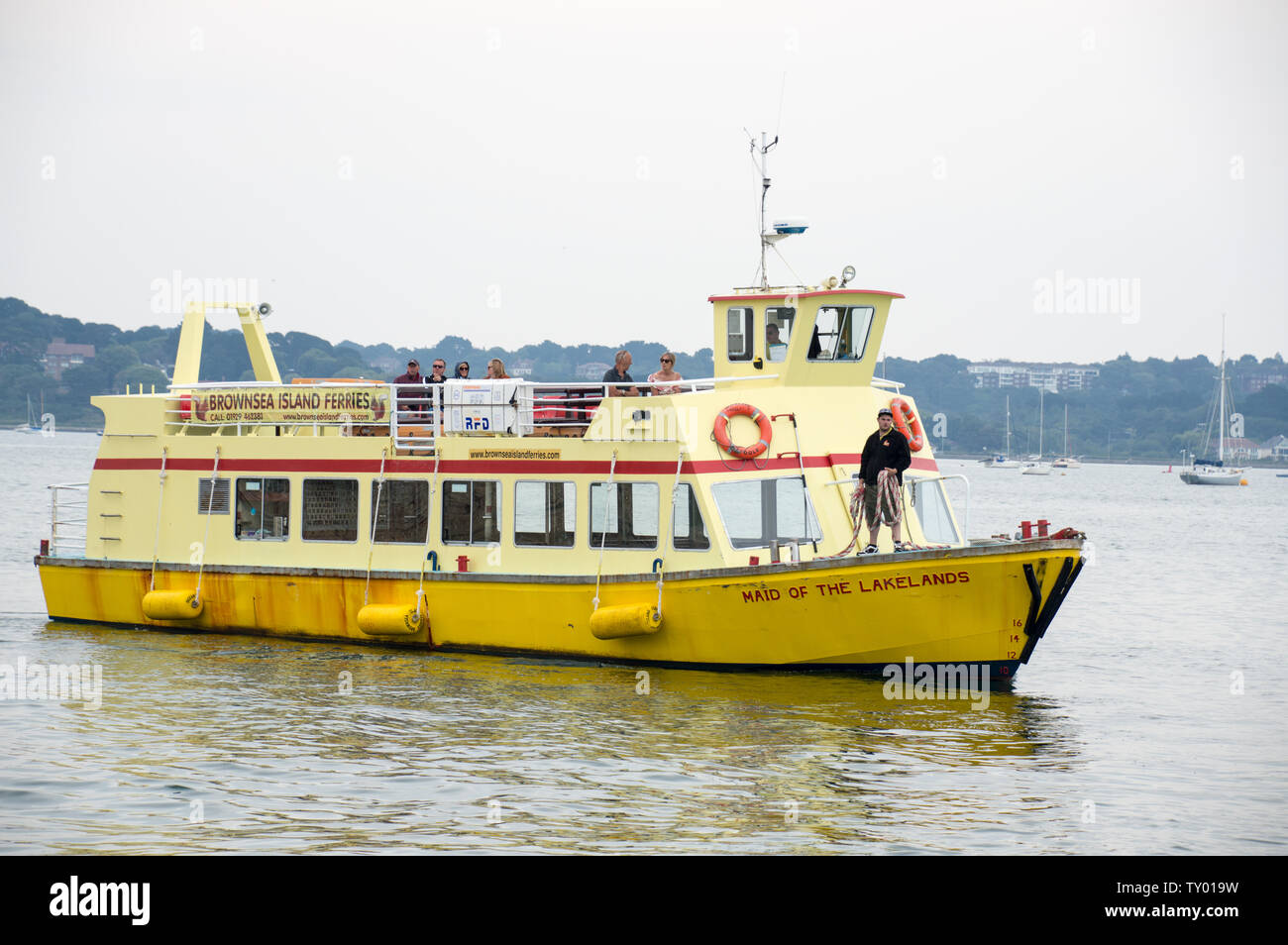 Official brownsea island ferry Stock Photo - Alamy
