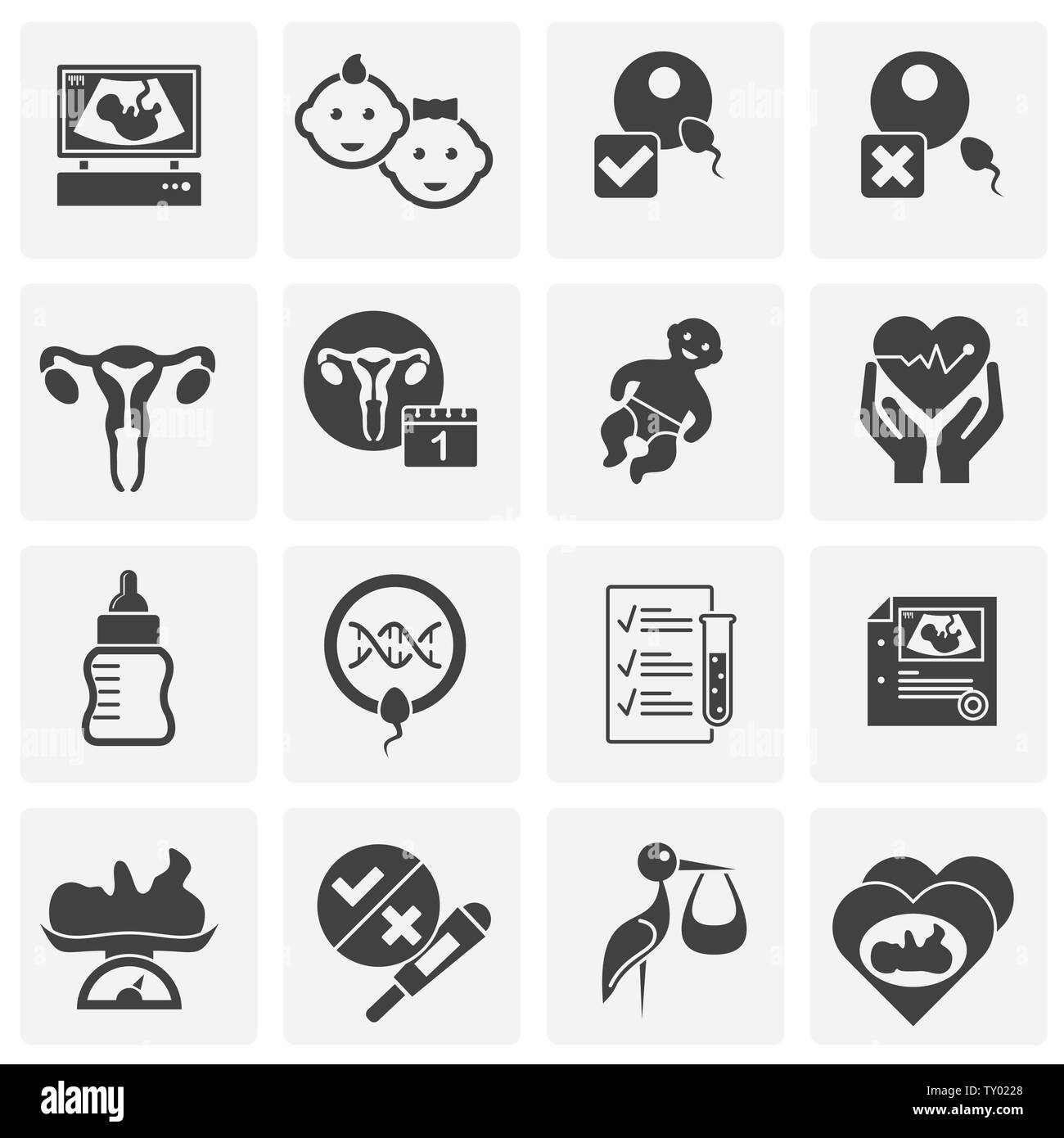 Reproduction related icons set on background for graphic and web design ...