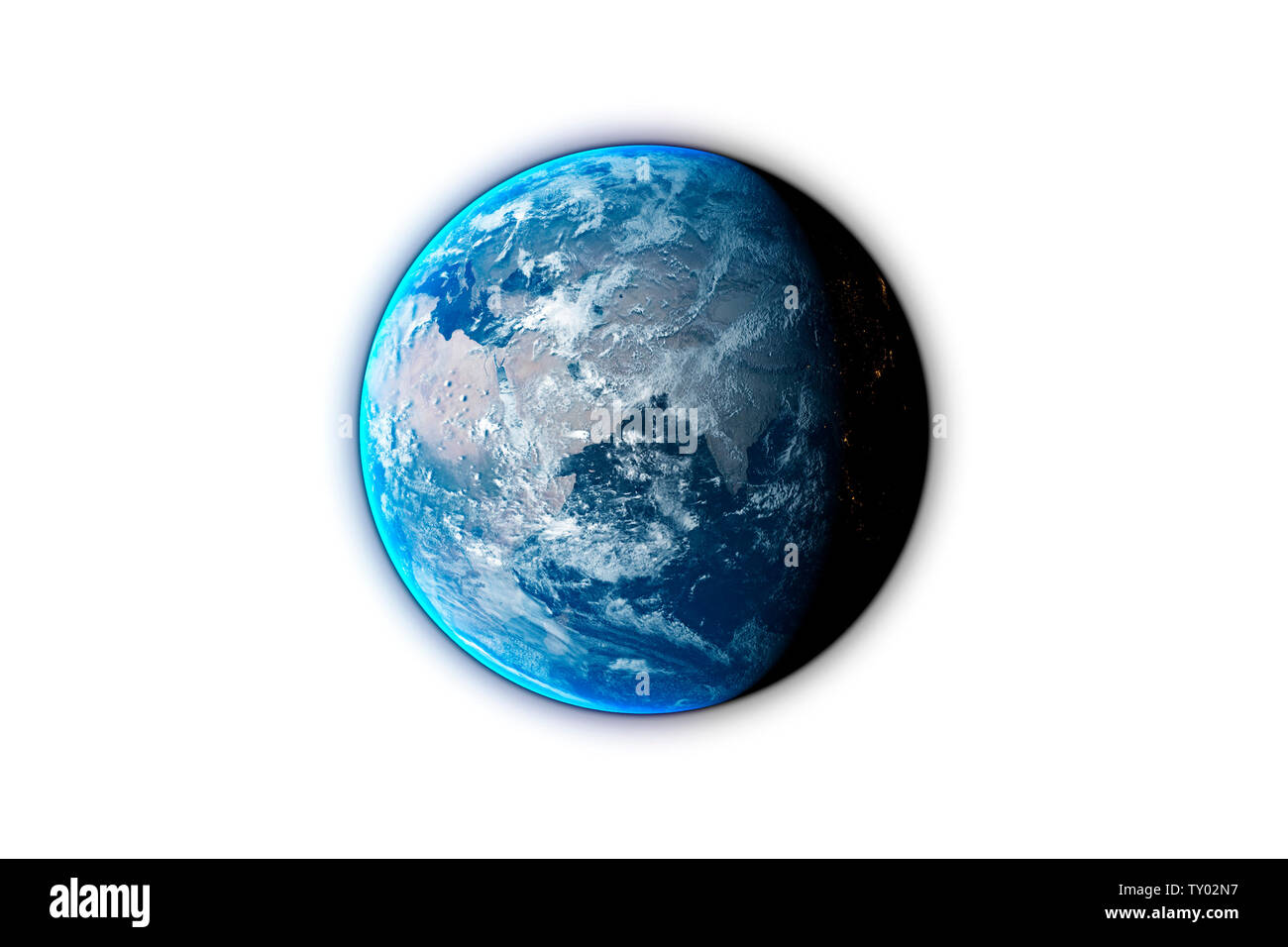 planet earth isolated on black backgrounds, 3d render. Elements of this ...