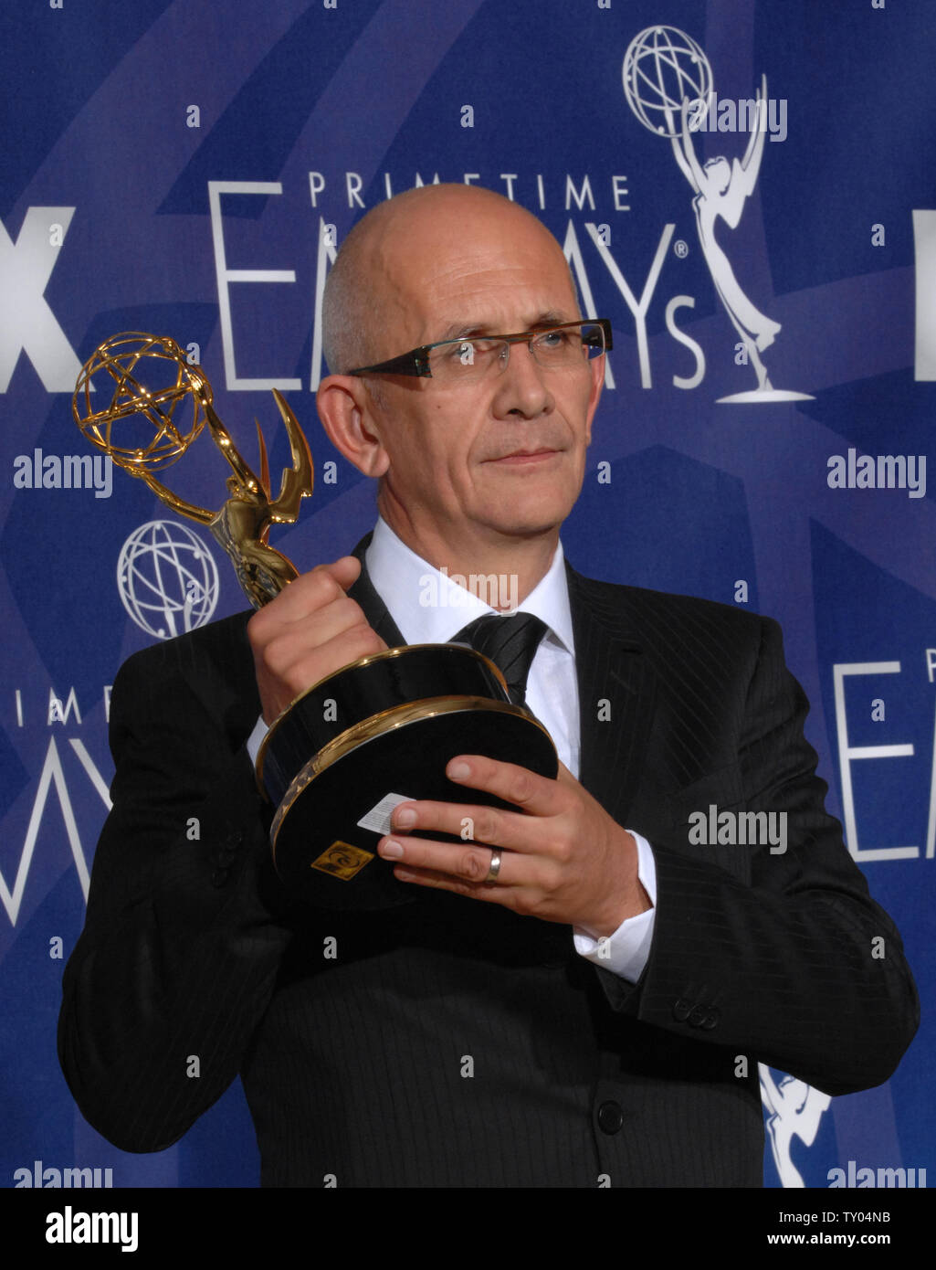 Frank Deasy displays his Emmy for work on 'Prime Suspect:The Final Act ...
