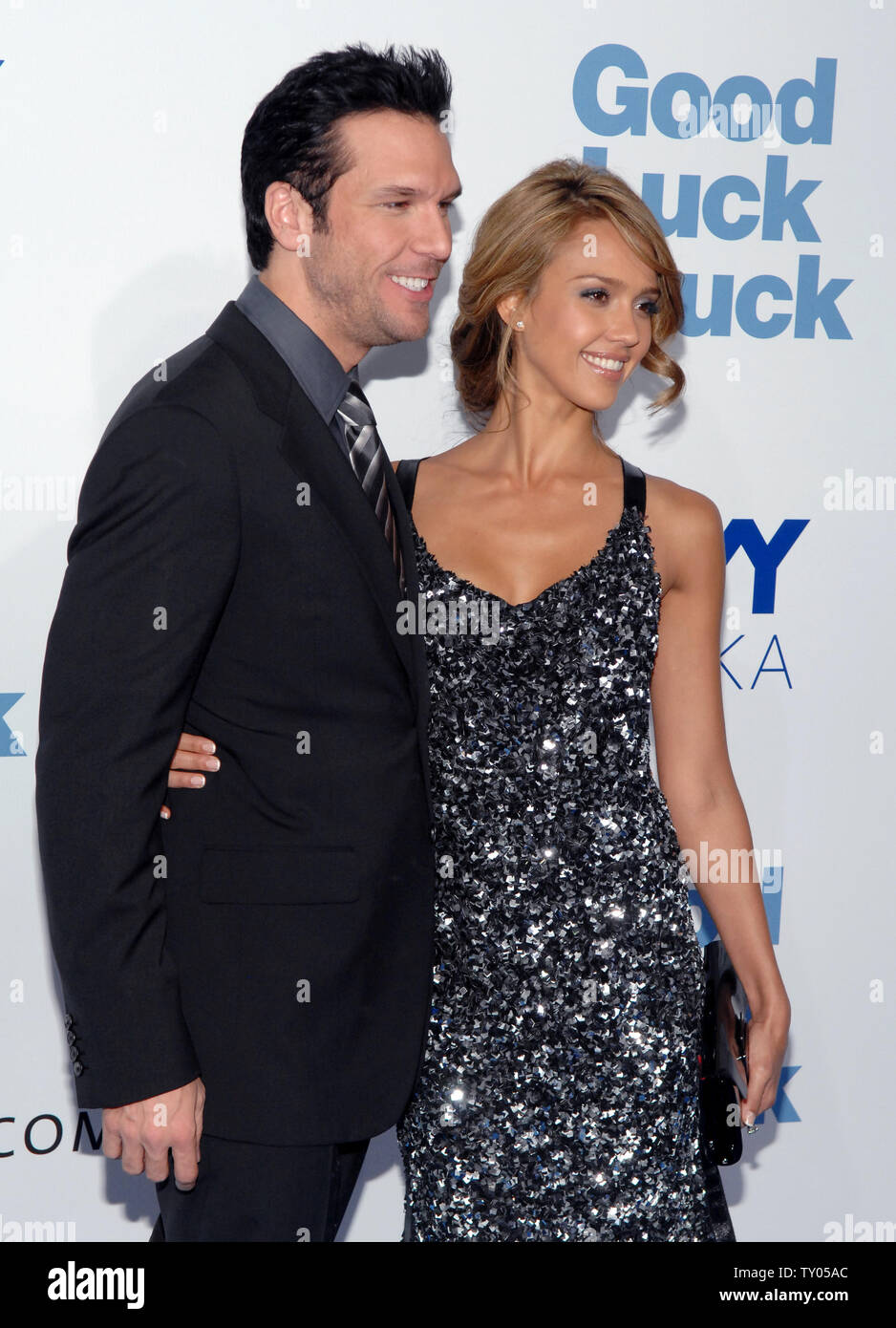Dane Cook (L) and Jessica Alba, stars of the motion picture romantic ...