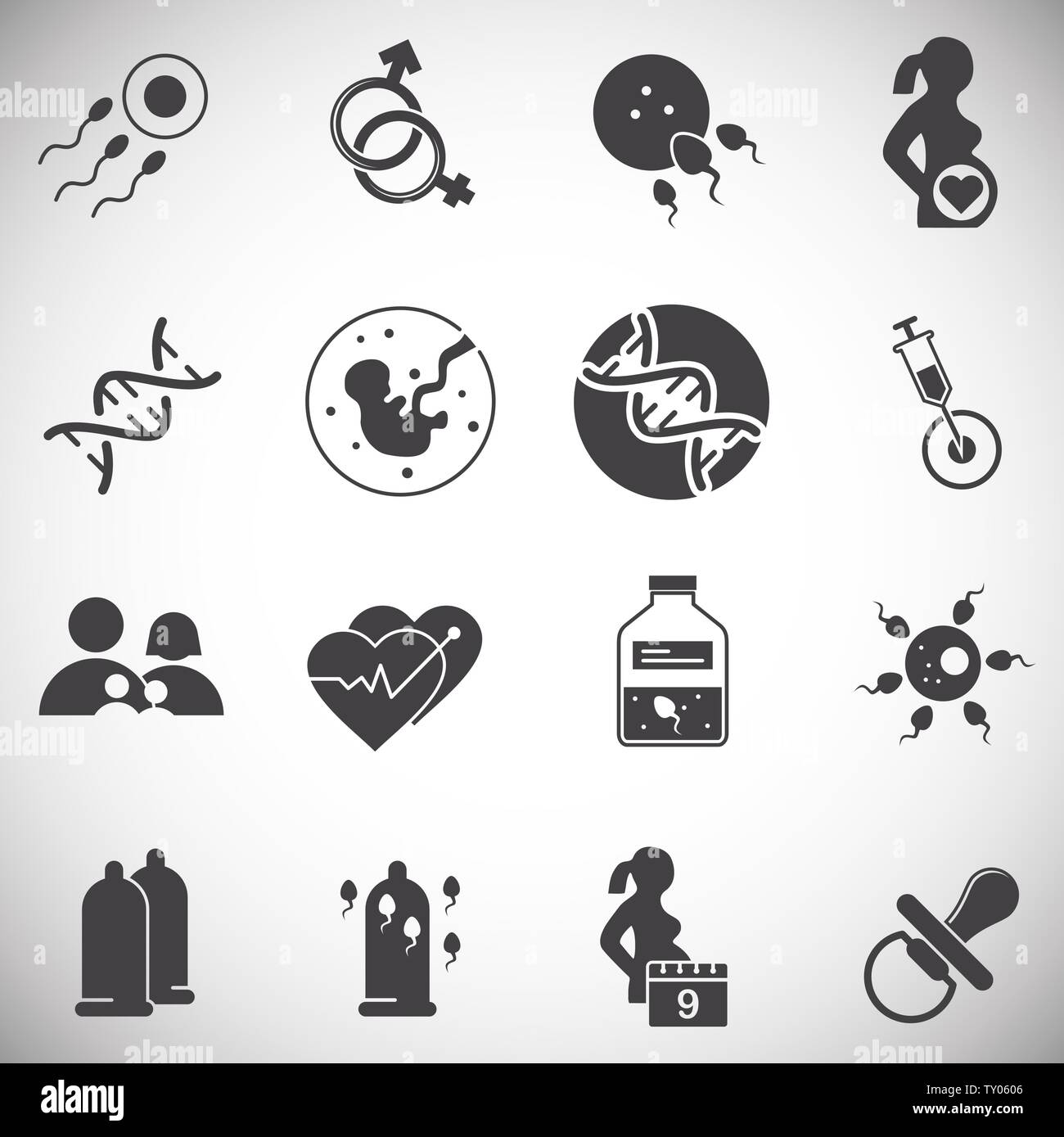 Reproduction related icons set on background for graphic and web design ...
