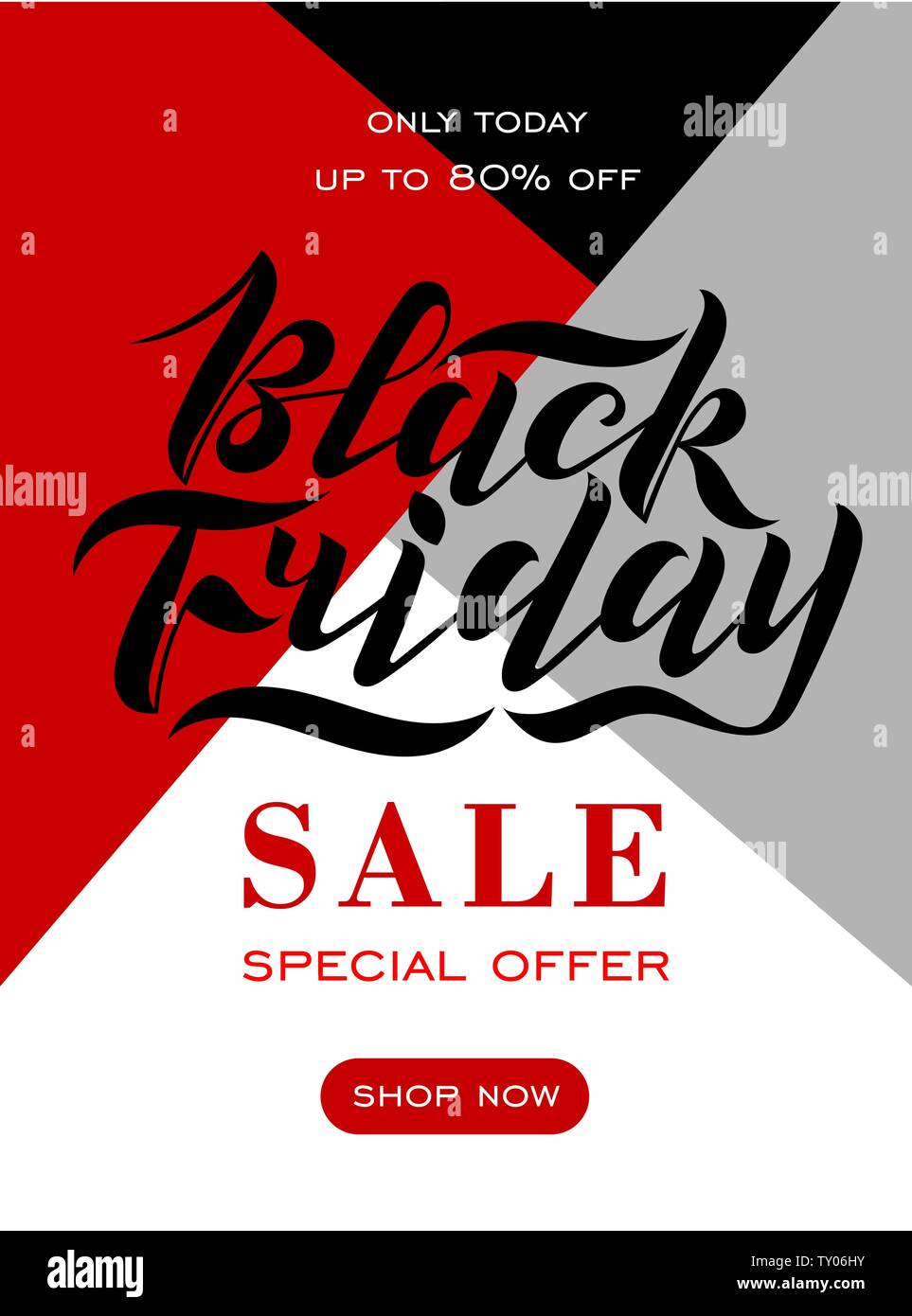 Handwritten modern brush lettering for Black Friday isolated on dark ...