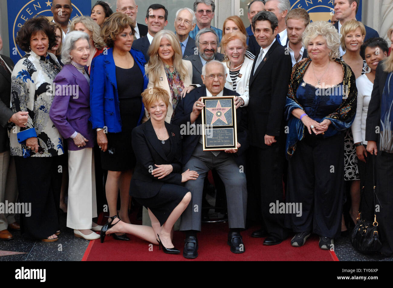 Honorary Mayor of Hollywood Johnny Grant (L) and SAG President Alan ...