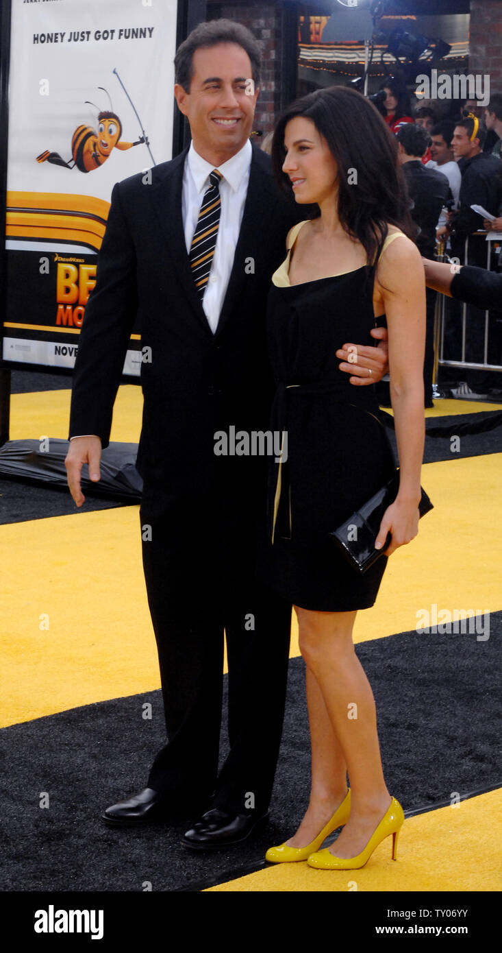 Cast member Jerry Seinfeld (L), who lends his voice to character Barry ...