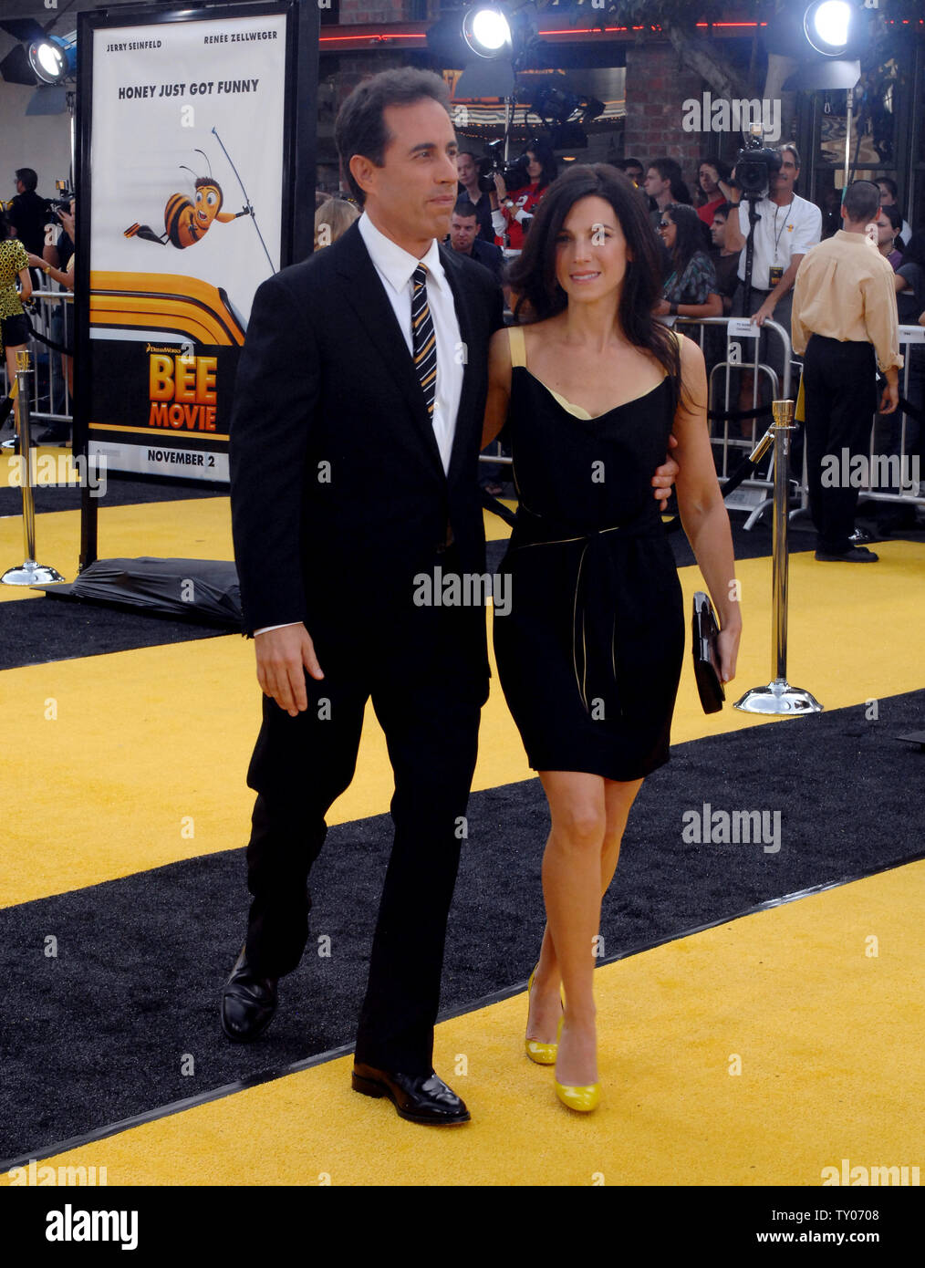 Cast member Jerry Seinfeld (L), who lends his voice to character Barry ...