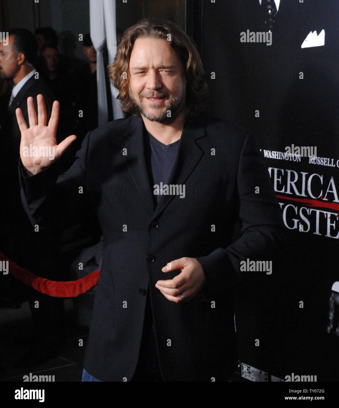 Australian actor Russell Crowe, a cast member in the motion picture ...