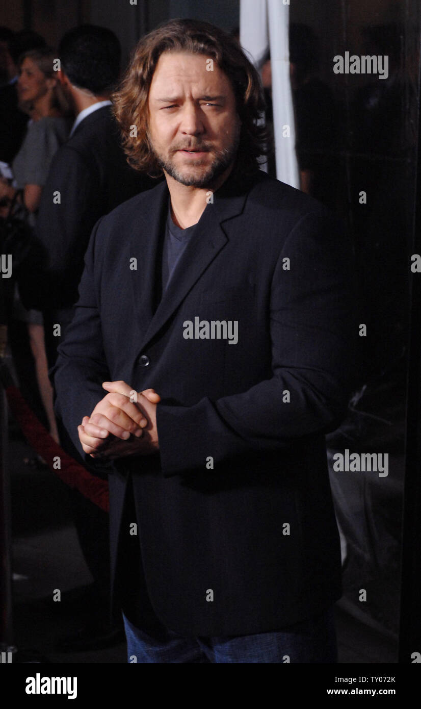 Australian actor Russell Crowe, a cast member in the motion picture ...