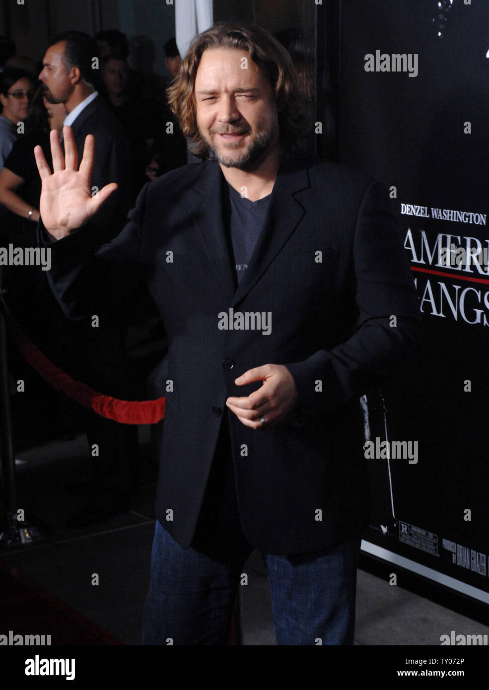 Australian actor Russell Crowe, a cast member in the motion picture ...