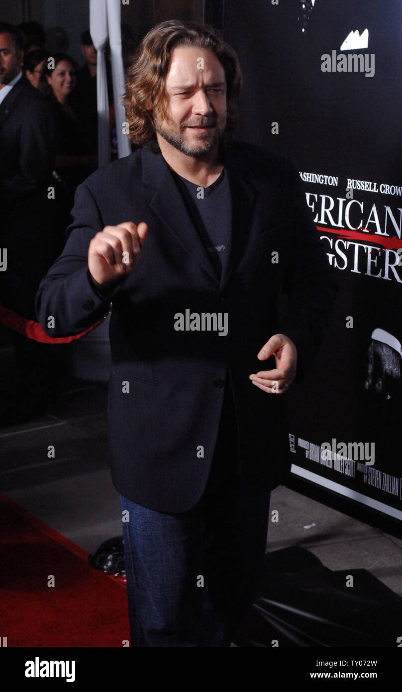 Australian actor Russell Crowe, a cast member in the motion picture ...